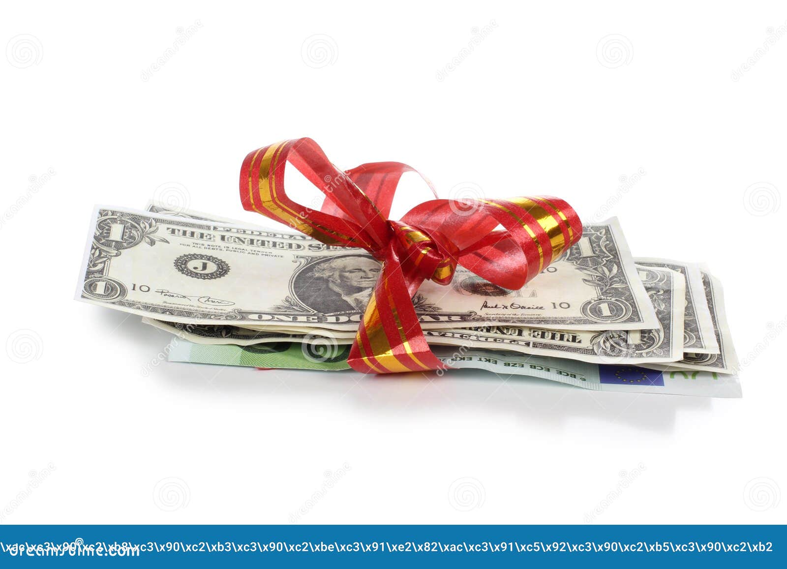 Money and bow stock image. Image of present, donation - 28957059