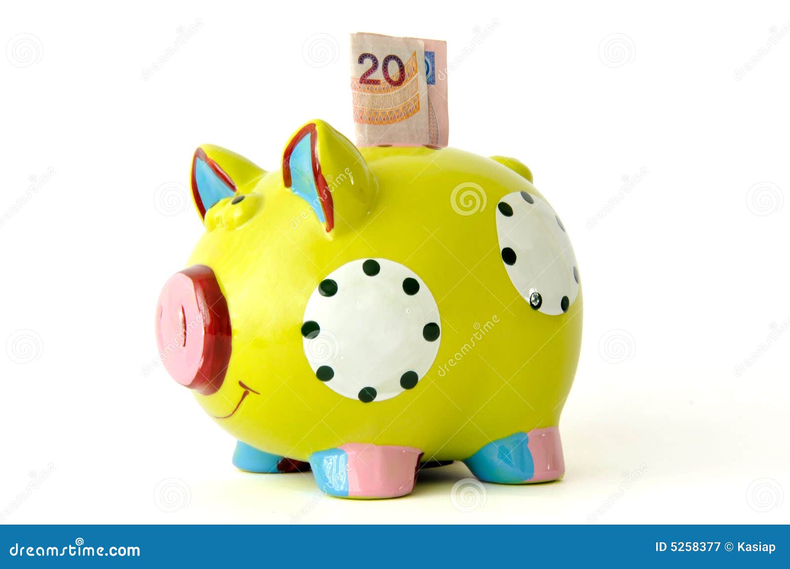 Money box stock image. Image of smile, path, banknote - 5258377