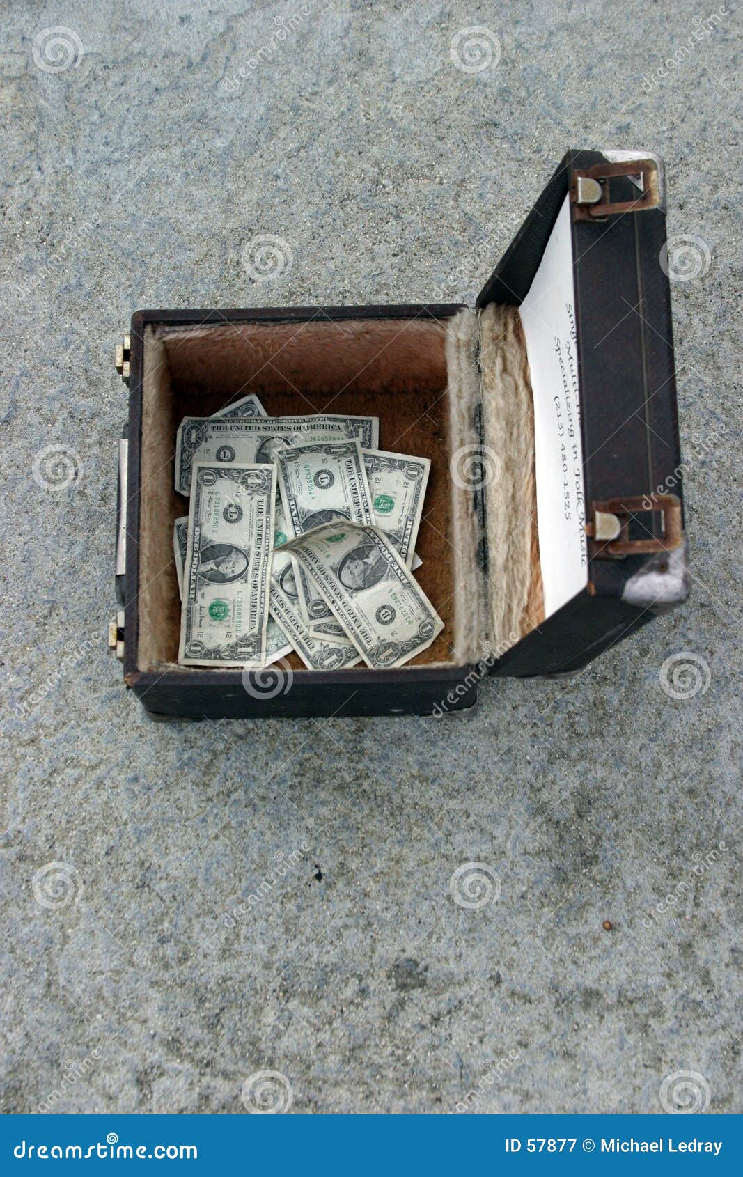 Money in a box stock image. Image of income, proceeds, musician - 57877