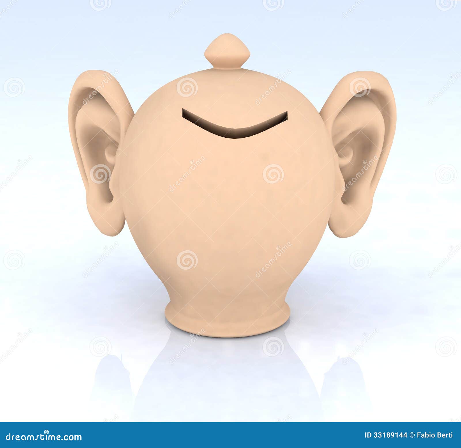 Money box with ears stock illustration. Illustration of finance - 33189144