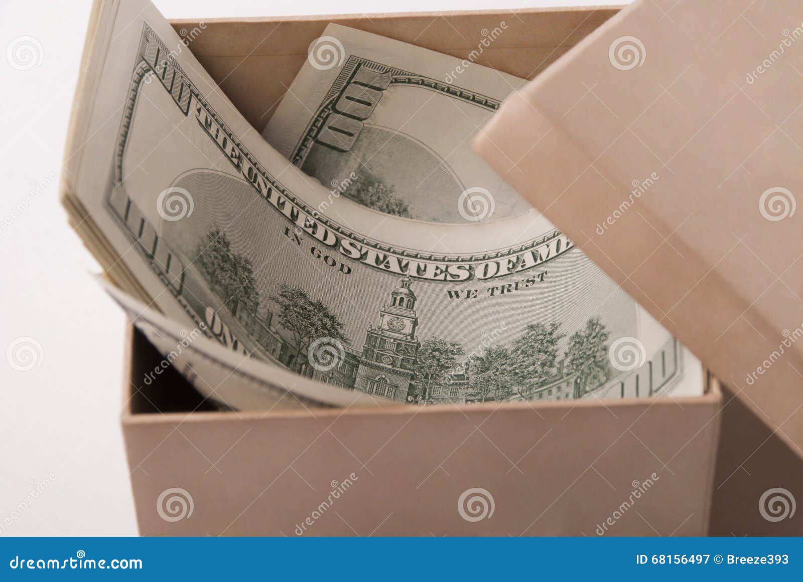 Money in box stock image. Image of america, note, money - 68156497