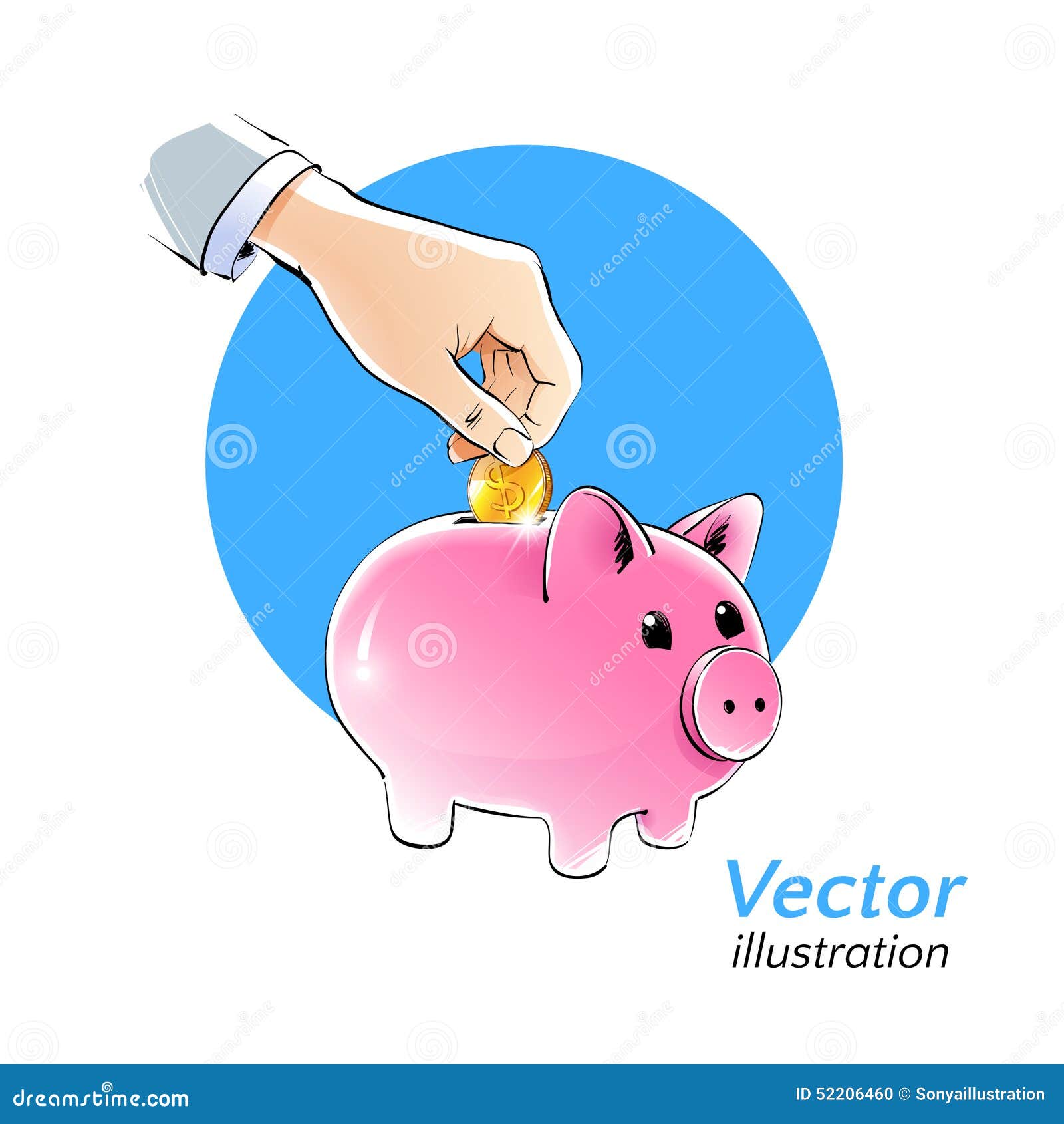 Money box stock vector. Illustration of icon, business - 52206460