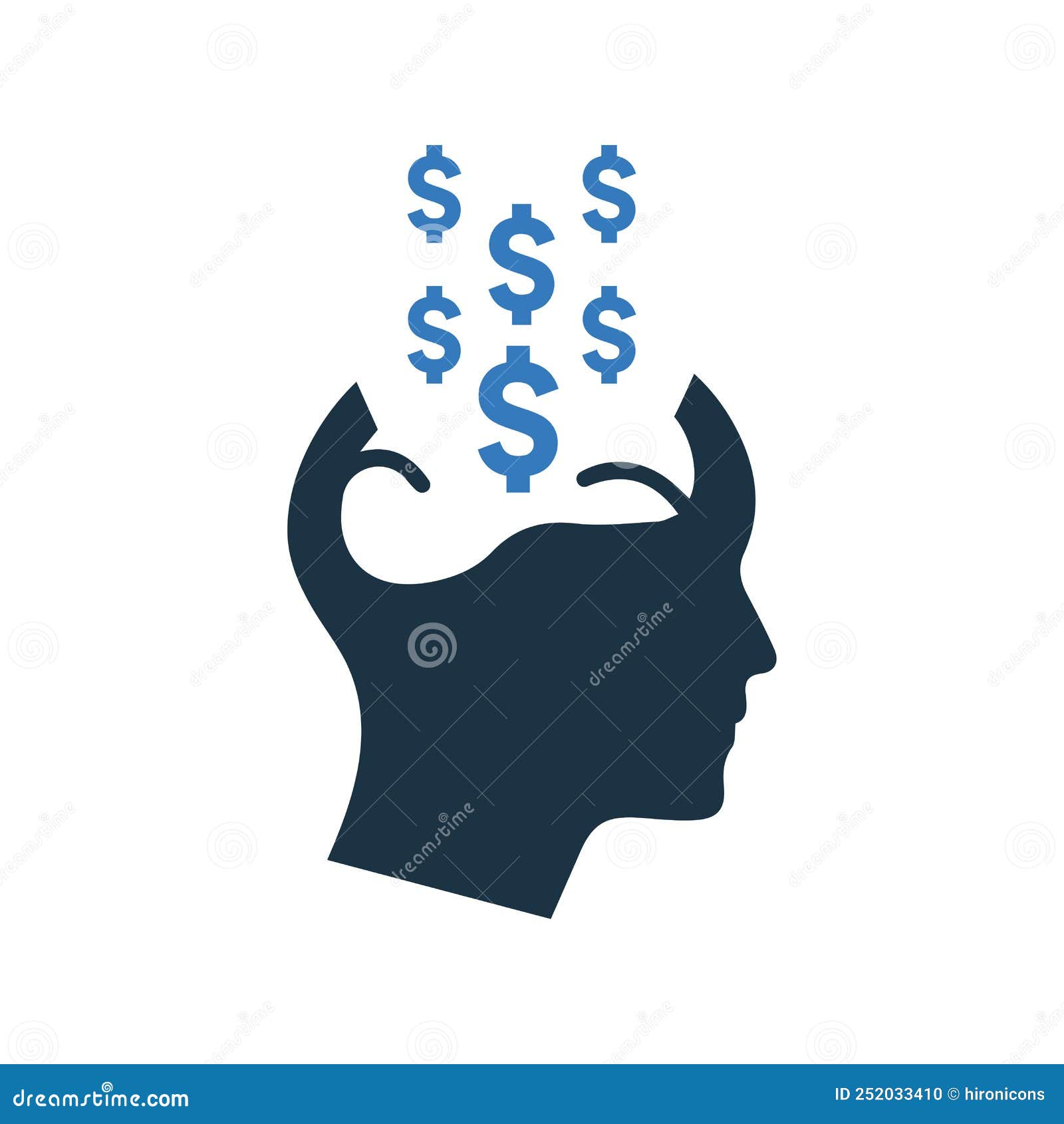 Money, Brain, Dollar, Science Icon. Simple Editable Vector Design ...