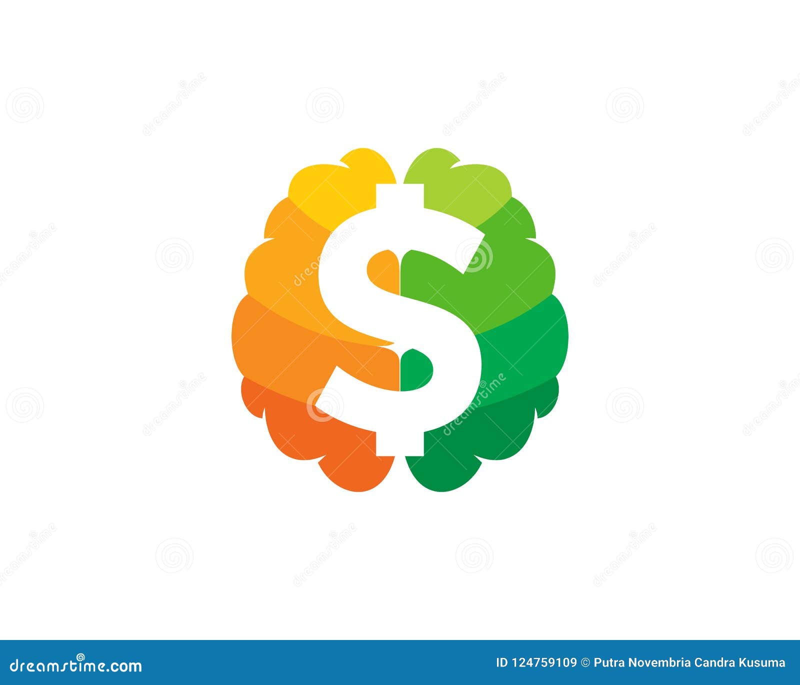 Money Brain Logo Icon Design Stock Vector - Illustration of economy ...