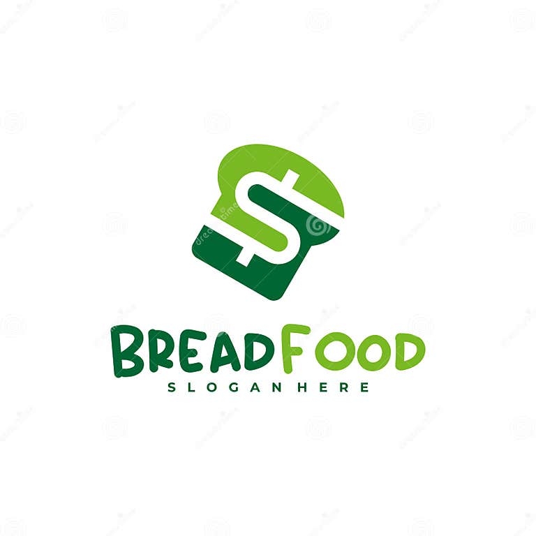 Money with Bread Logo Vector Template, Creative Bread Money Logo Design ...