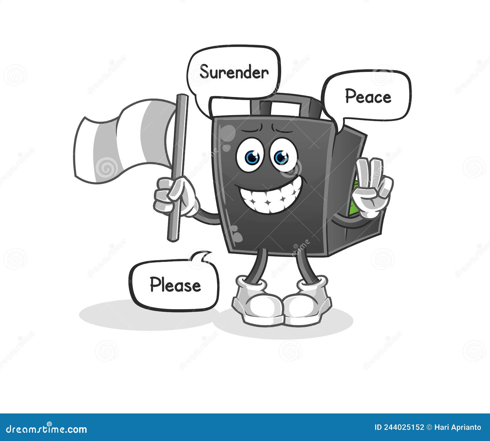 Surrender Emoticon Vector Illustration | CartoonDealer.com #75128746