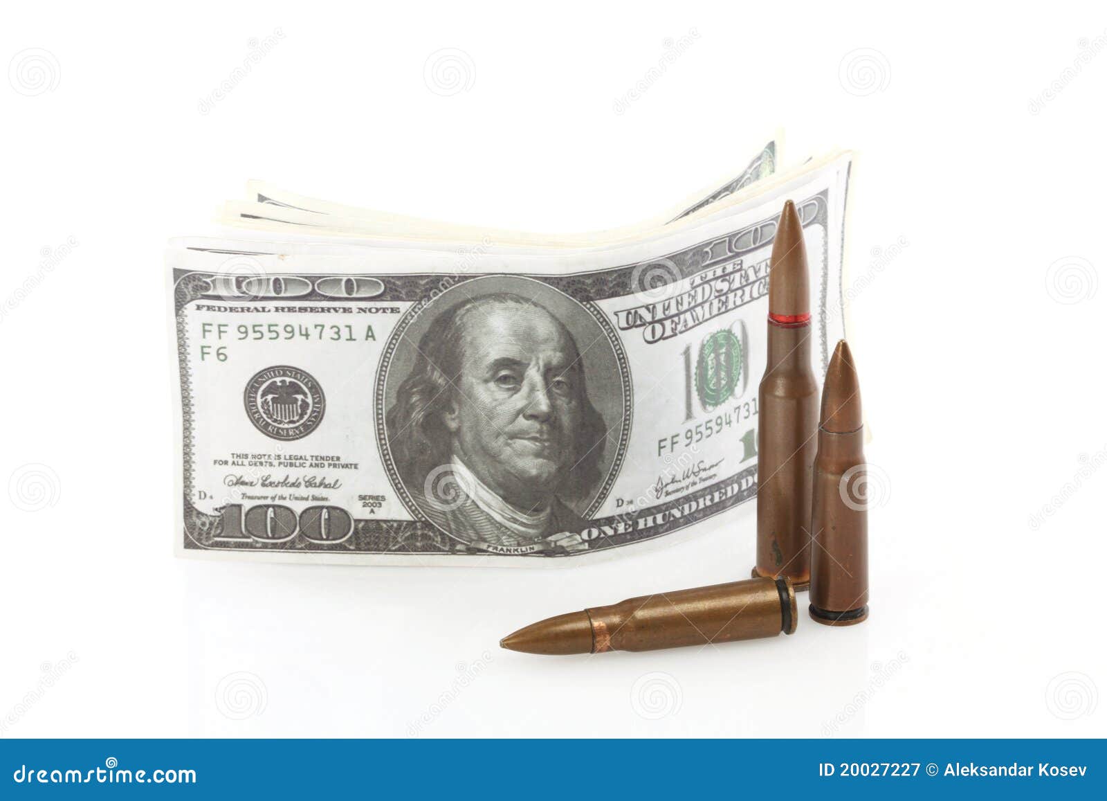 Money and bullets stock image. Image of round, cartridge - 20027227