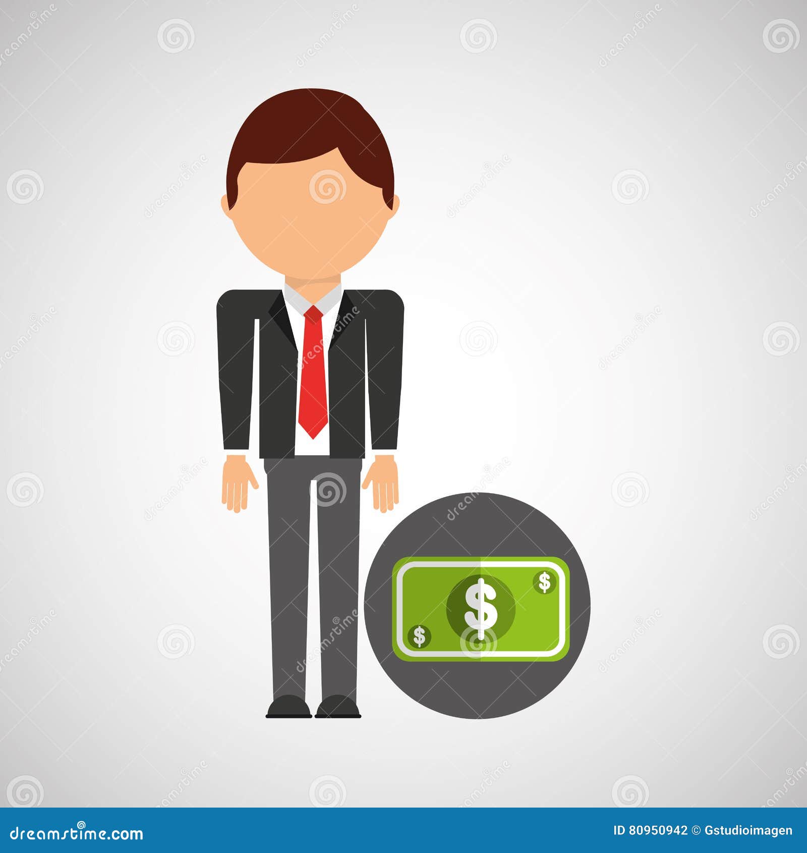 Money Business Man Suit Worker Icon Stock Vector - Illustration of ...