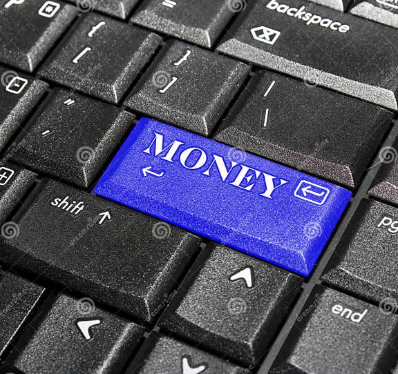 Money button. stock image. Image of equipment, notebook - 3218087