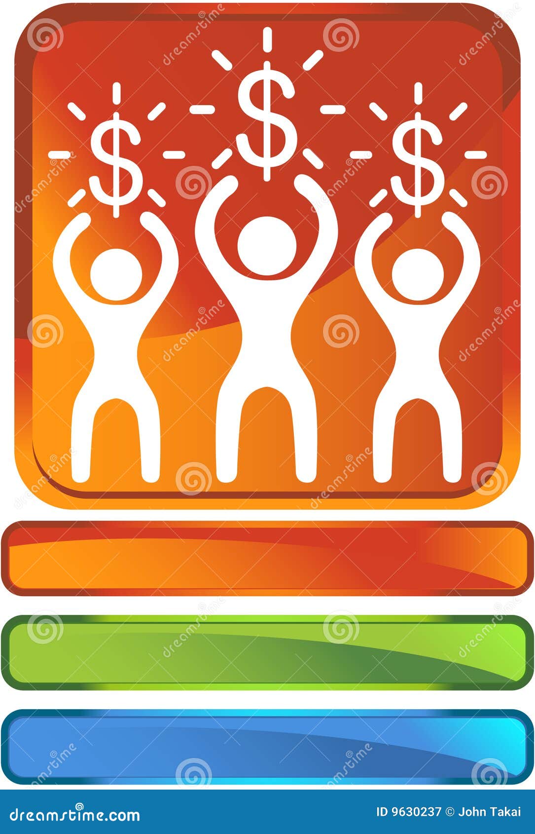 Money Button stock vector. Illustration of loss, dollar - 9630237