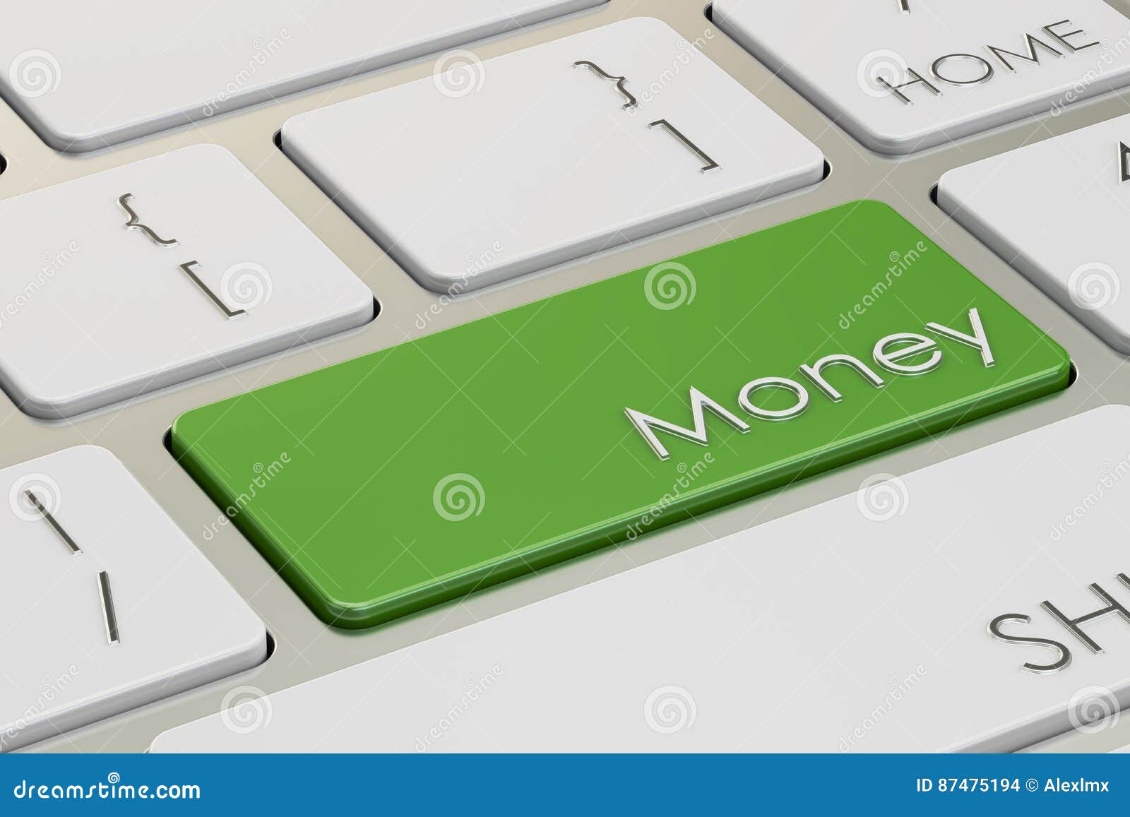 Money button on keyboard stock illustration. Illustration of decision ...