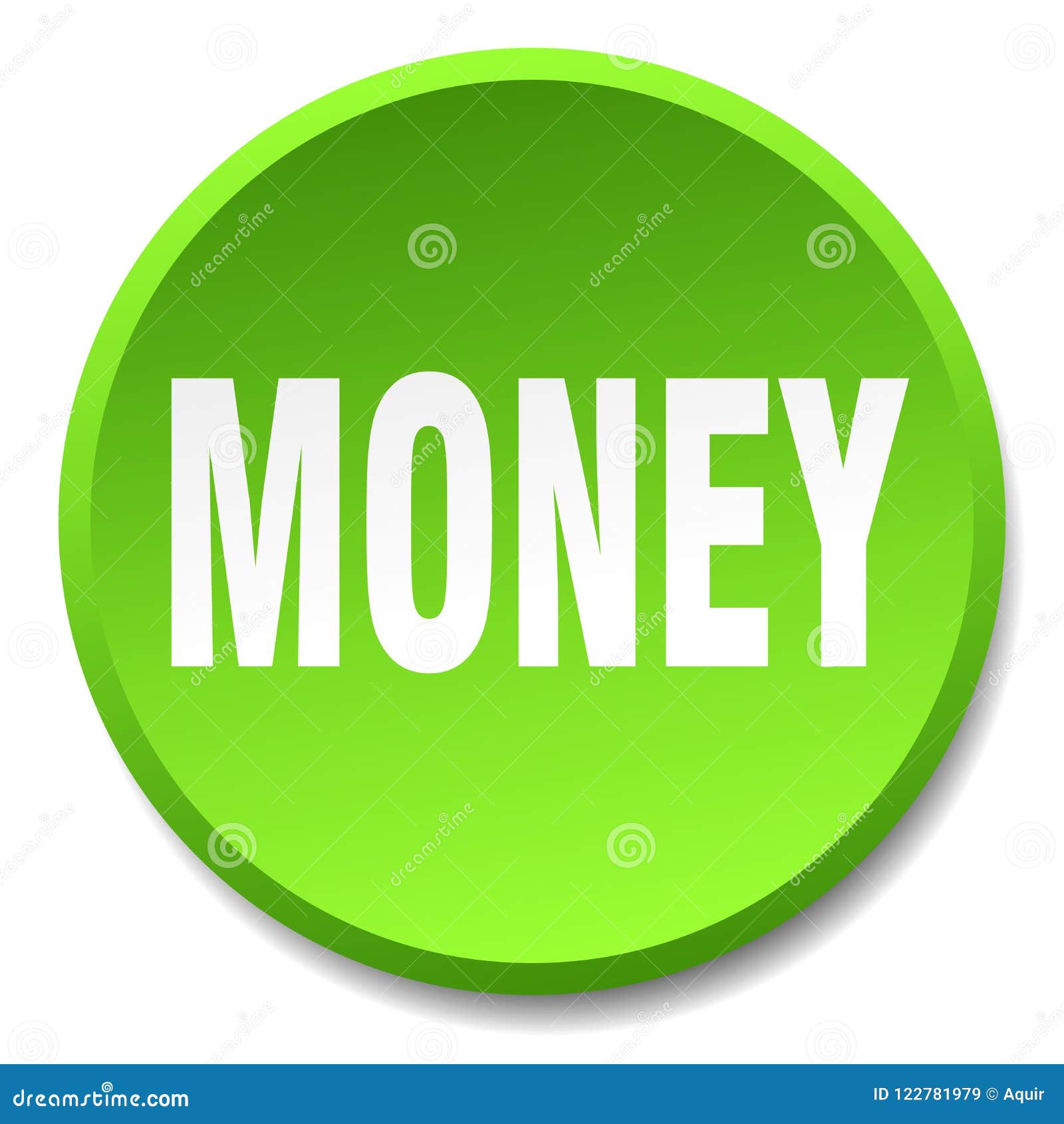 Money button stock vector. Illustration of threedimensional - 122781979