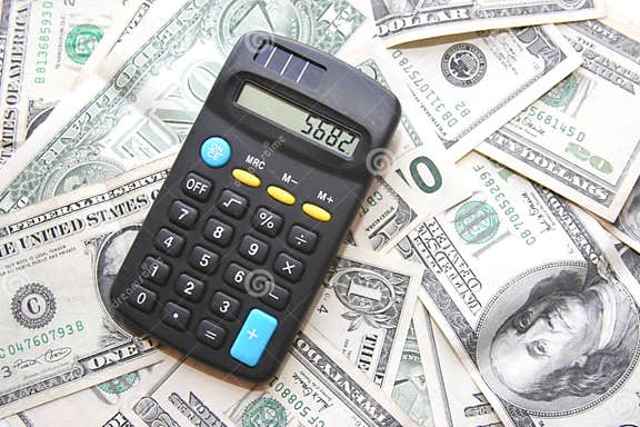 Money and calculator stock image. Image of currency, bill - 1133305