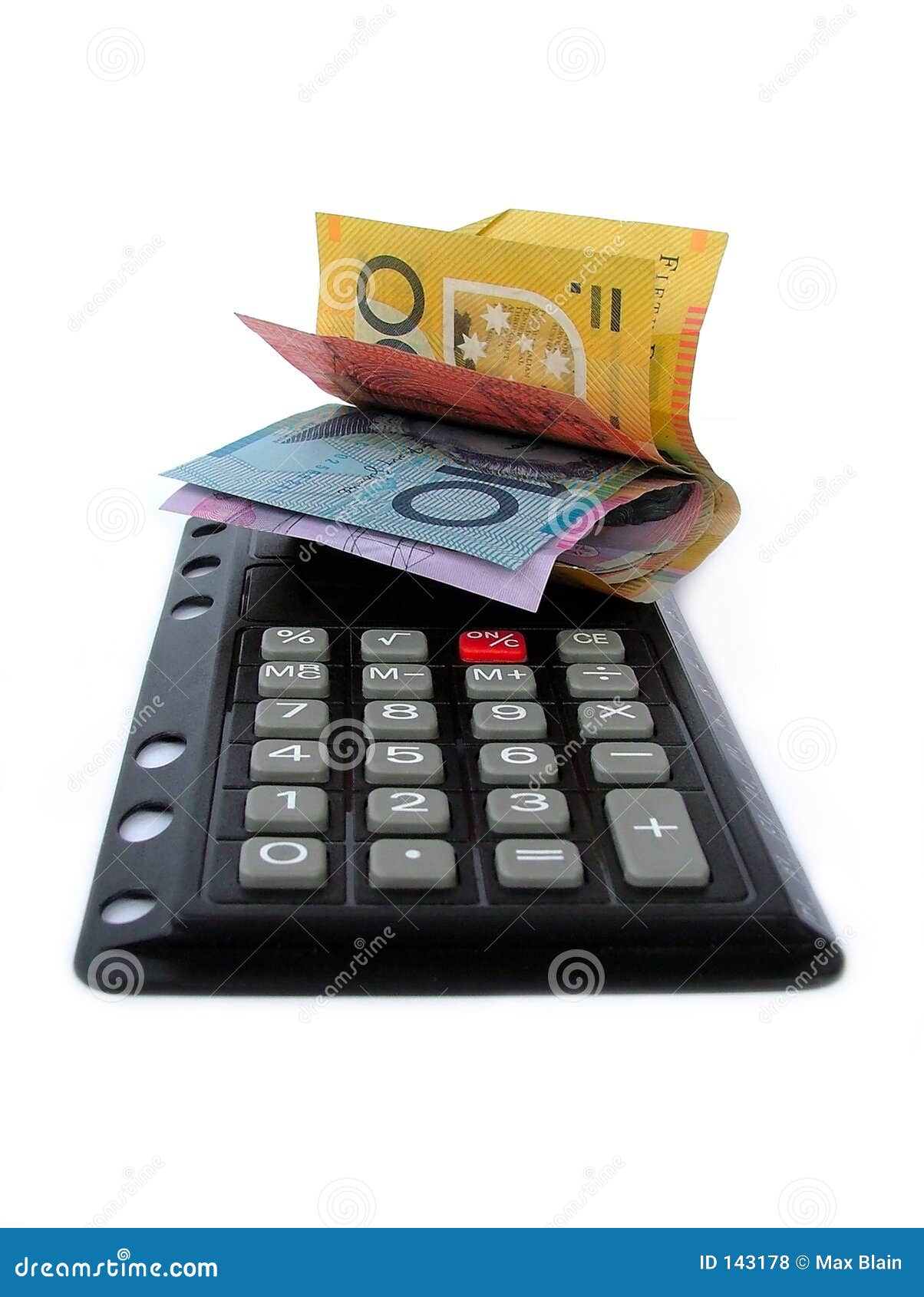 Money on calculator stock photo. Image of banking, finance - 143178