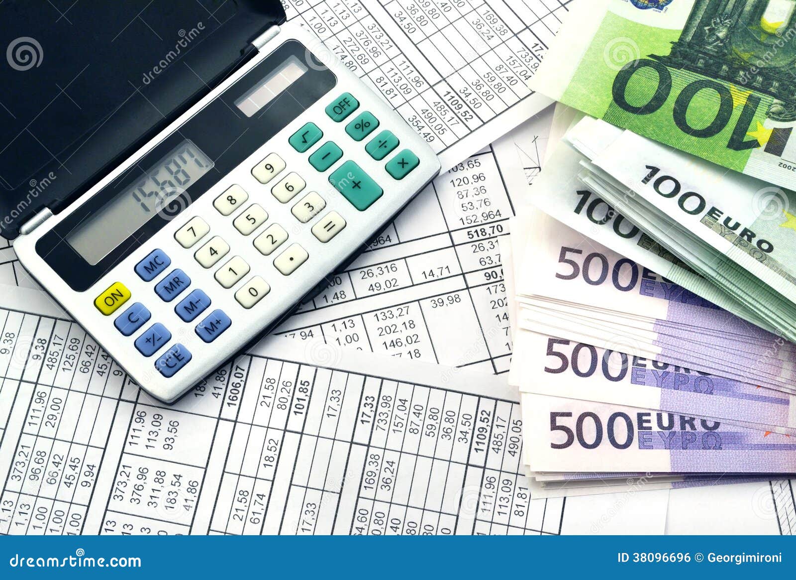 Money and calculator stock photo. Image of business, paper - 38096696