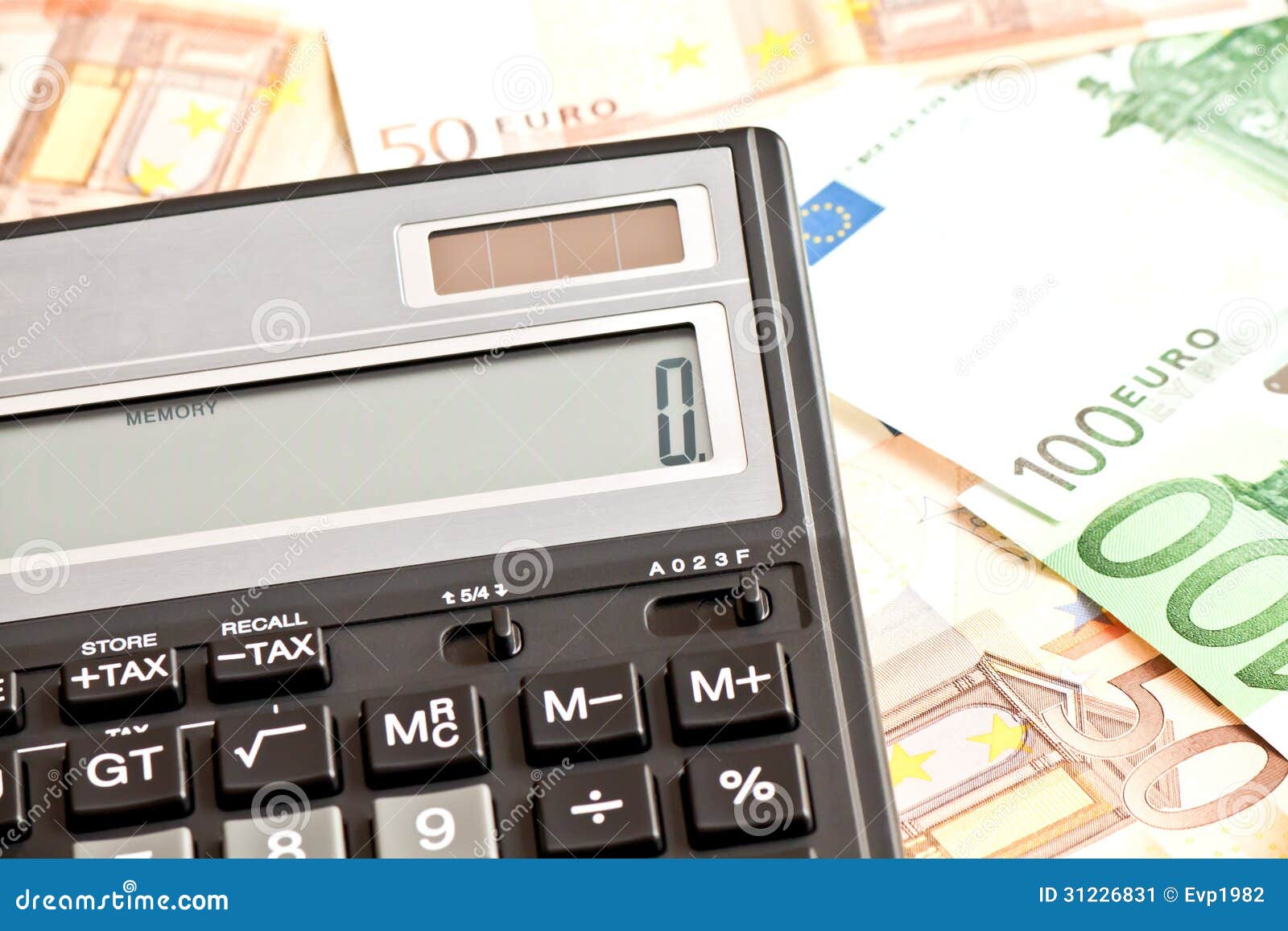 Money and calculator stock image. Image of economy, office - 31226831