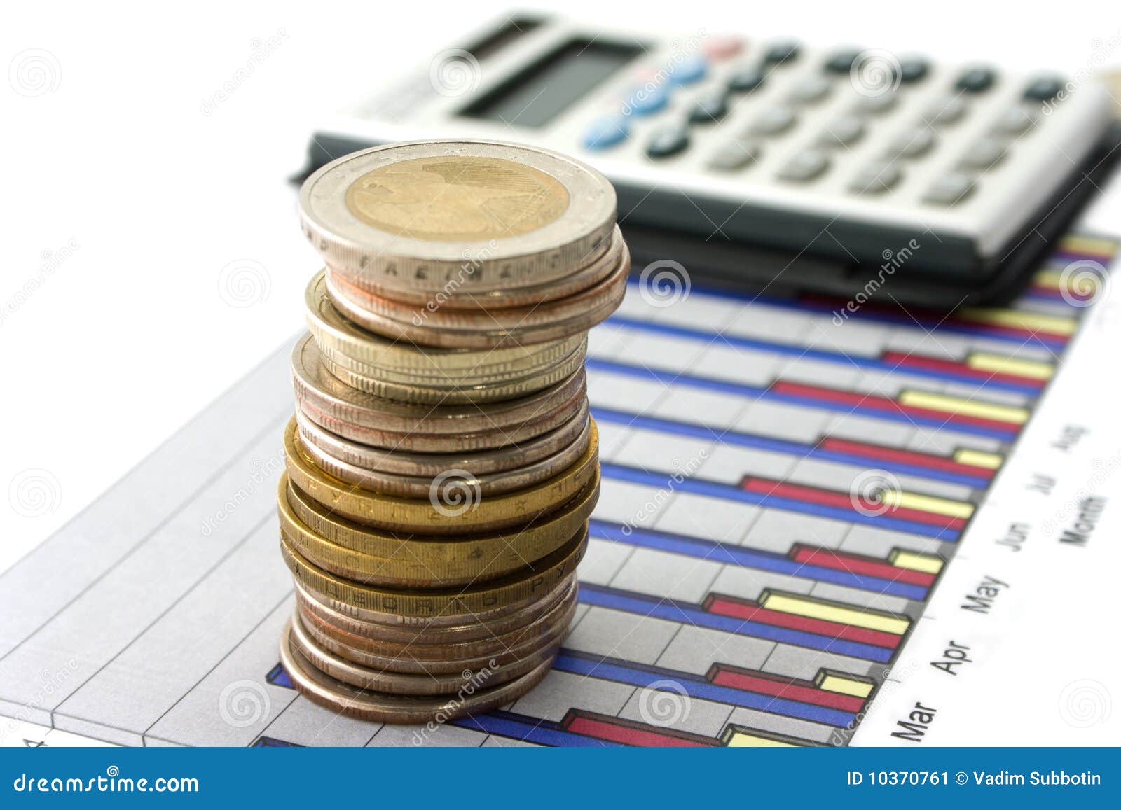 Money and Calculator on Diagram Stock Image - Image of macro ...