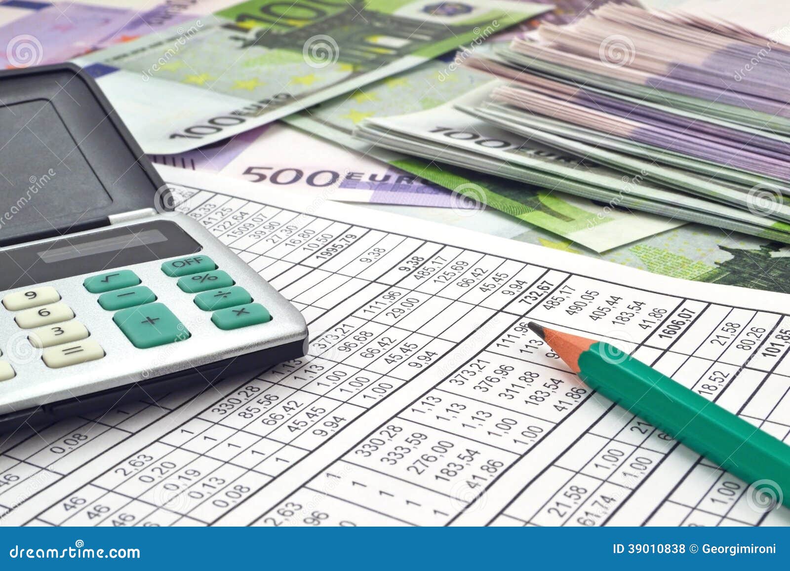 Money and calculator stock photo. Image of focus, finances - 39010838