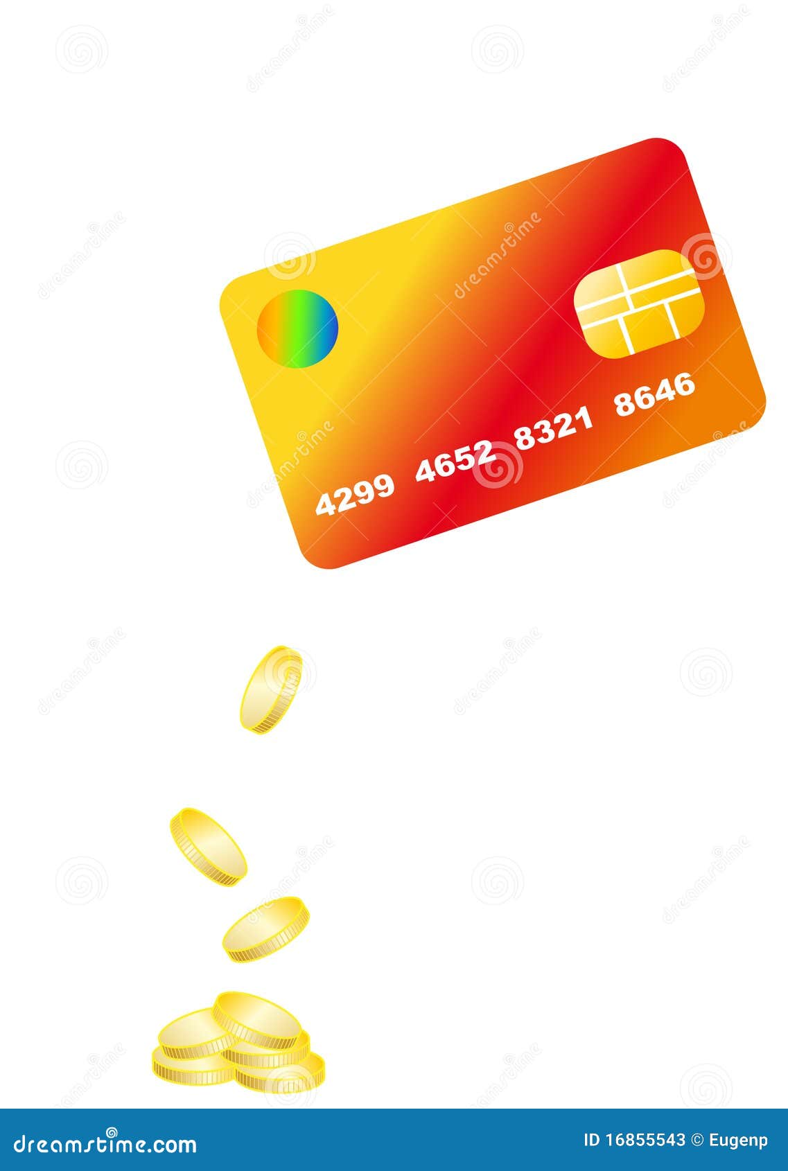 Money from the card stock vector. Illustration of identity - 16855543