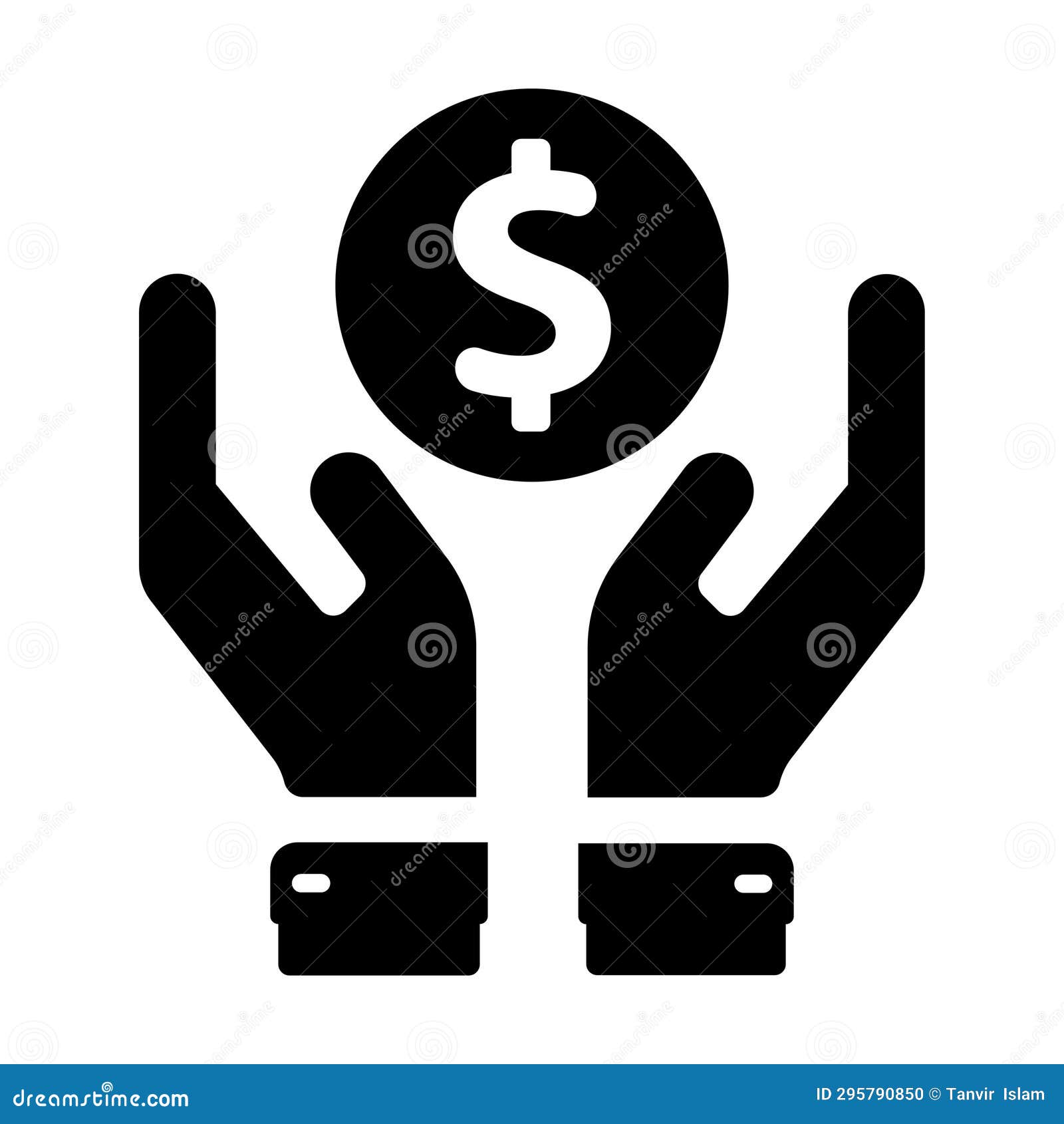 Money Care Icon stock illustration. Illustration of vector - 295790850