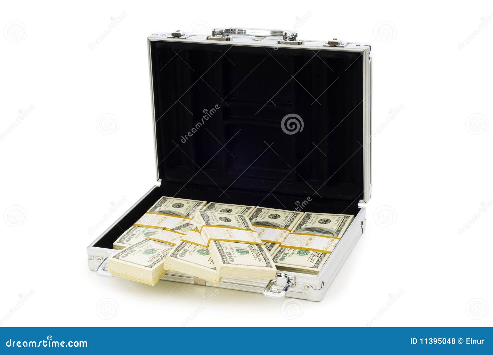 Money in the case isolated stock photo. Image of finance - 11395048