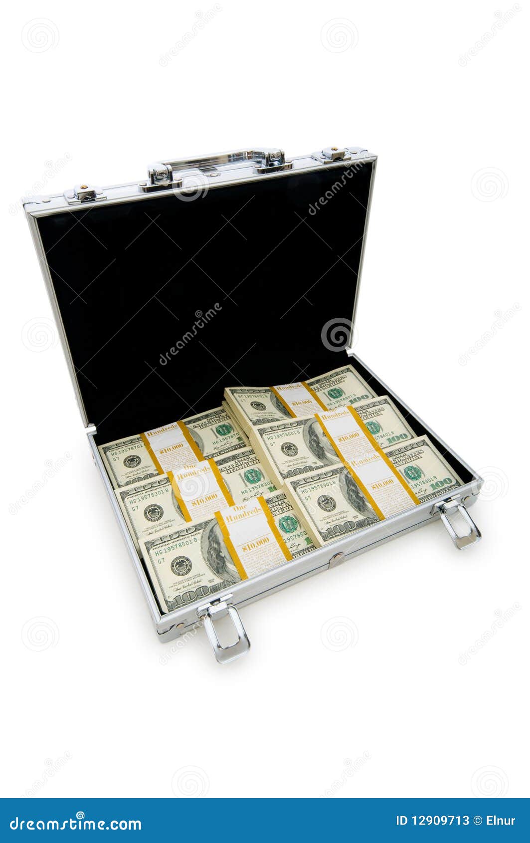 Money in the case isolated stock image. Image of diplomat - 12909713