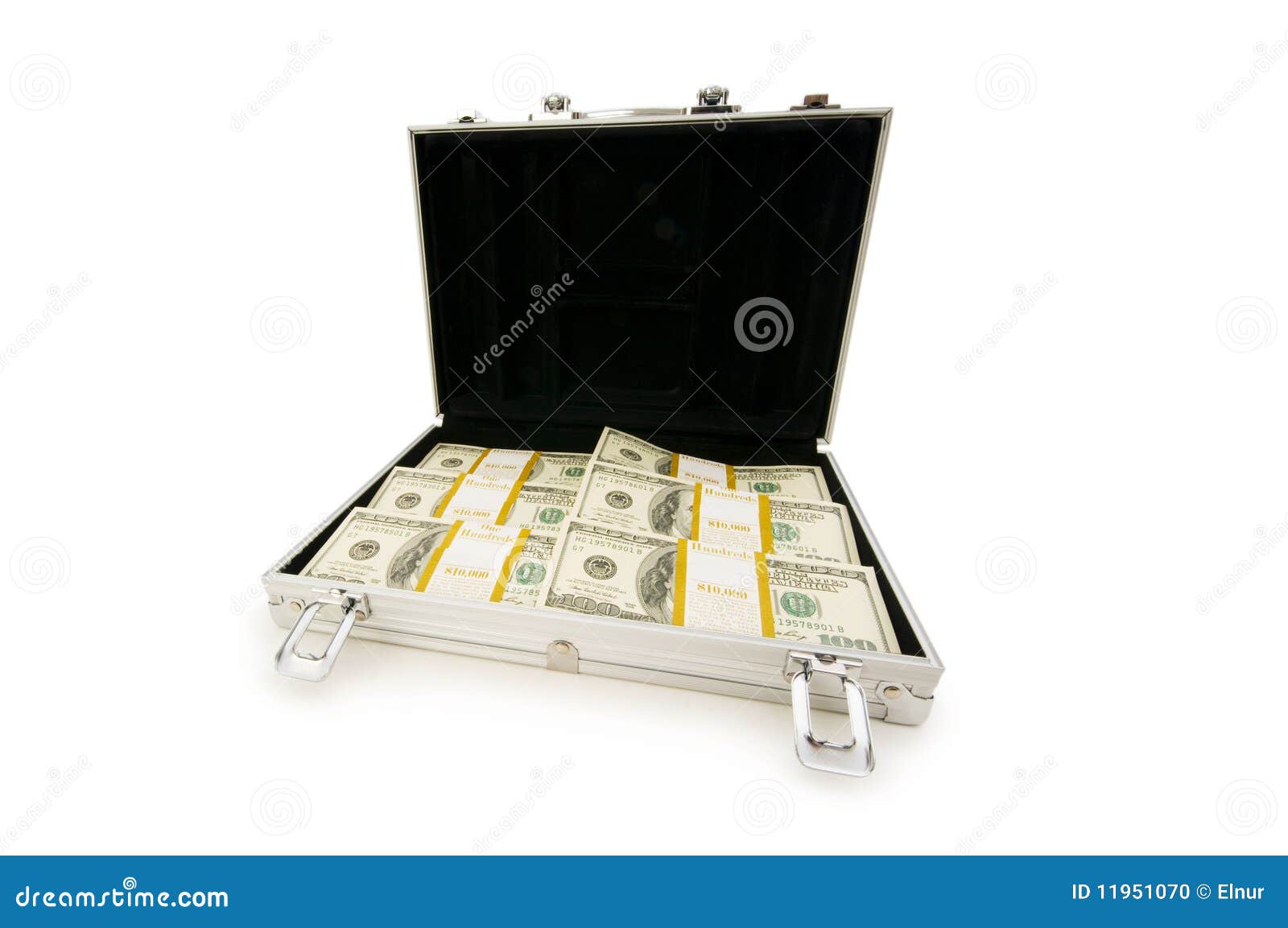 Money in the Case Isolated B Stock Photo - Image of debt, case: 11951070