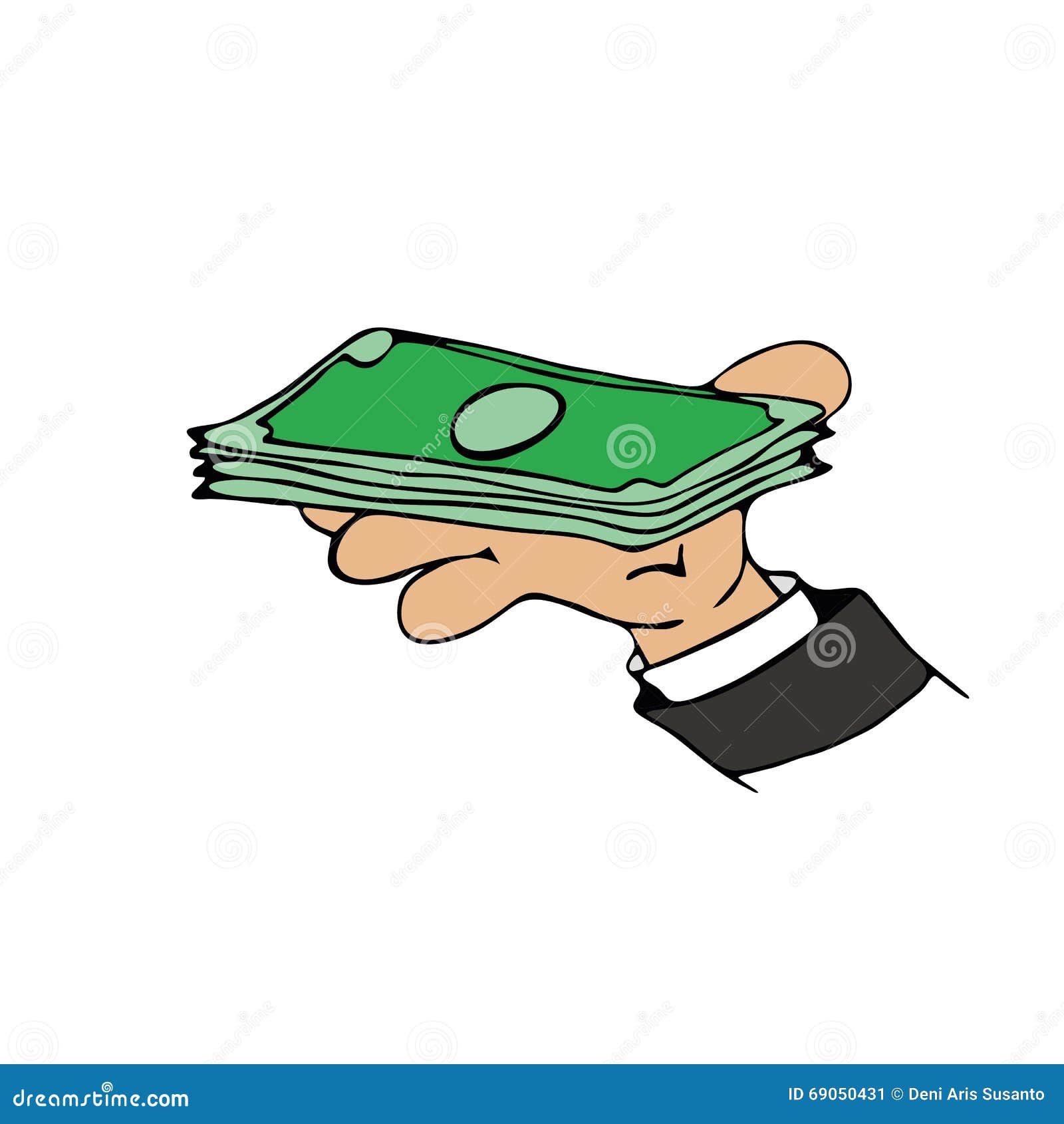 Money cash Cartoon stock vector. Illustration of bill - 69050431