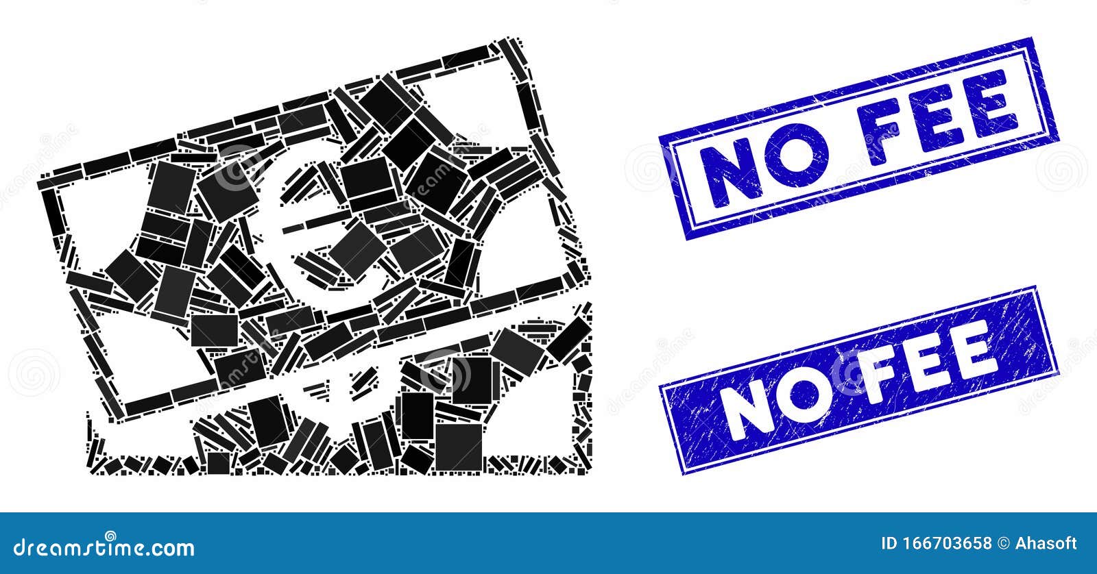 Money Cash Mosaic and Grunge Rectangle Watermarks Stock Illustration ...