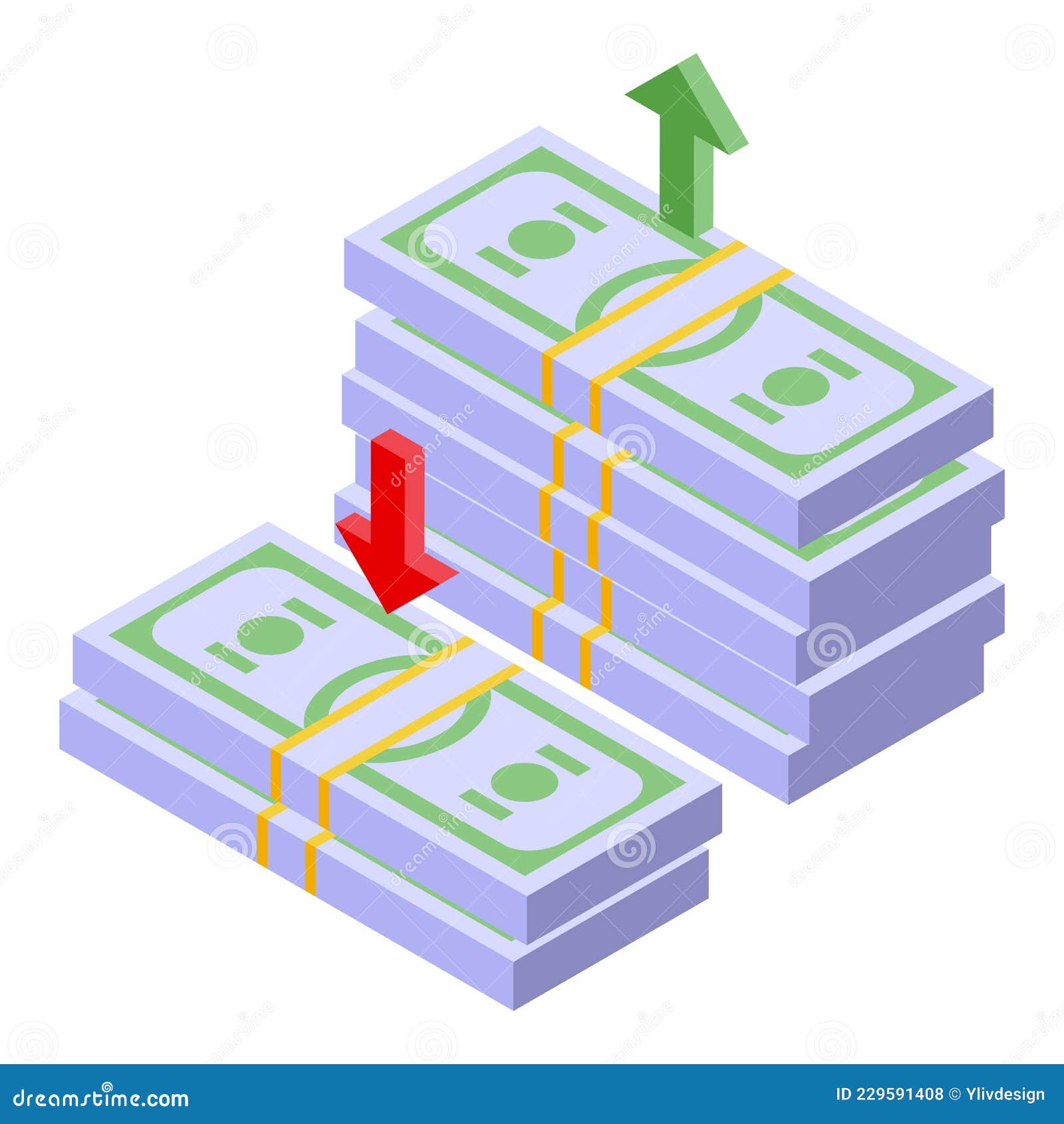 Money Cash Pack Icon Isometric Vector. Stack Pile Stock Vector ...