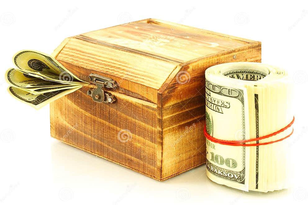 Money in the casket stock photo. Image of commercial - 17547834