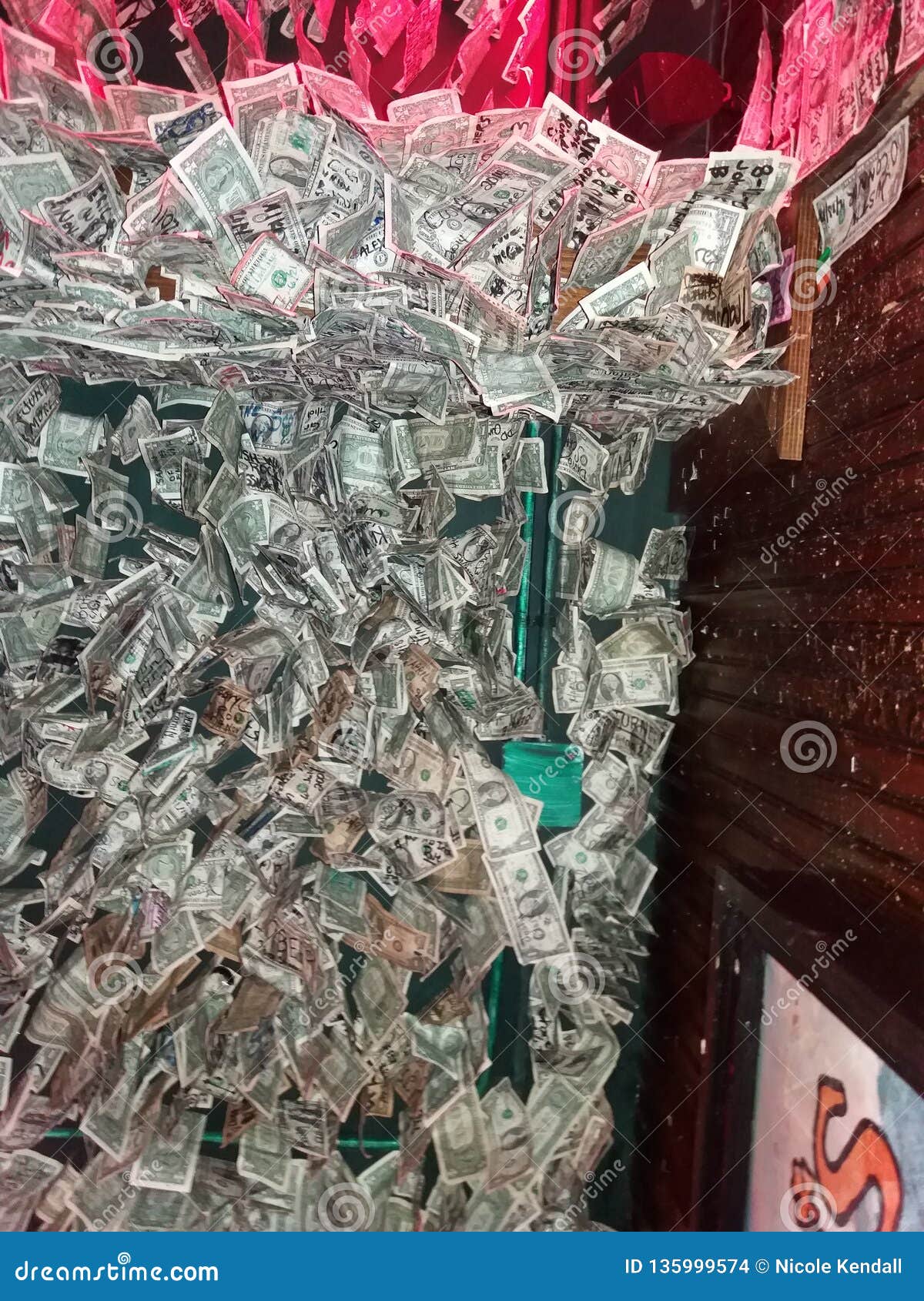 Money on the ceiling editorial stock image. Image of ceiling - 135999574