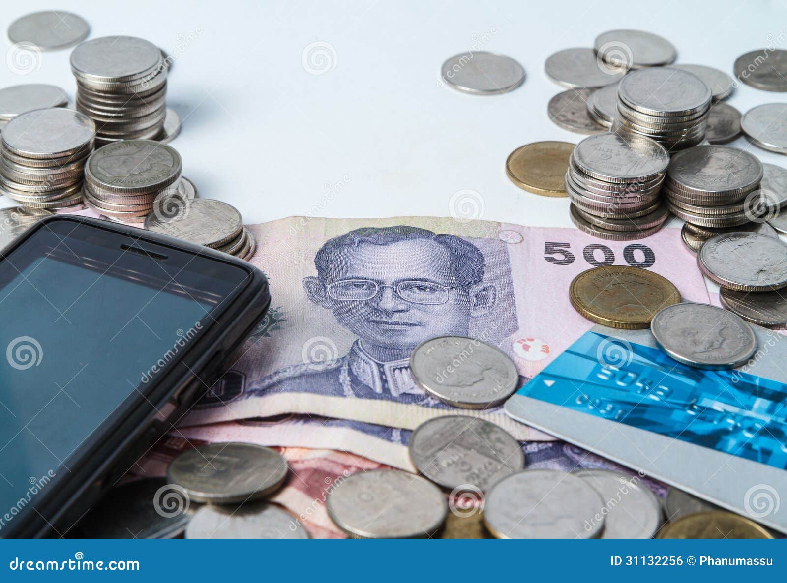 Money and cellphone stock photo. Image of cellphone, bank - 31132256