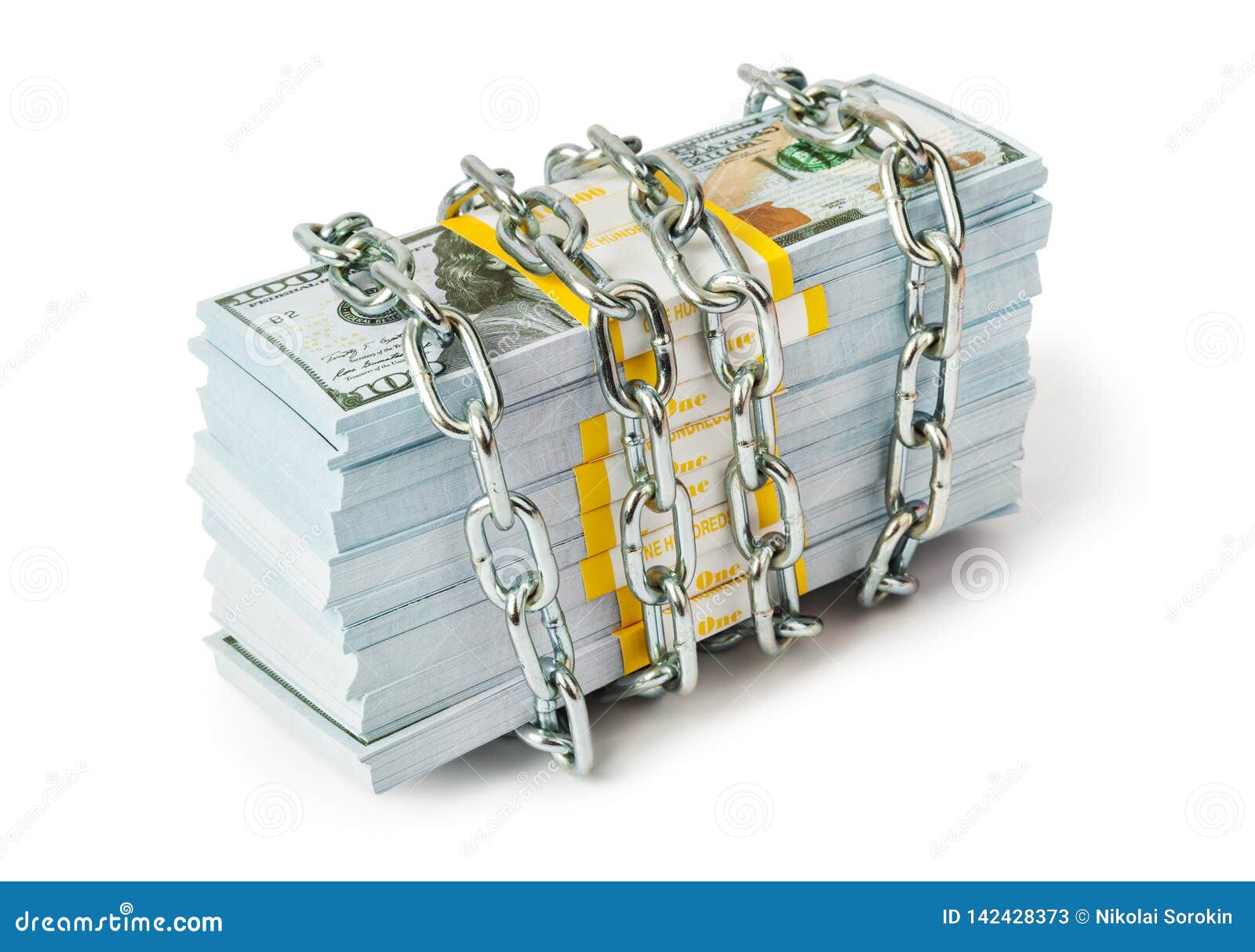 Money and chain stock illustration. Illustration of cash - 142428373
