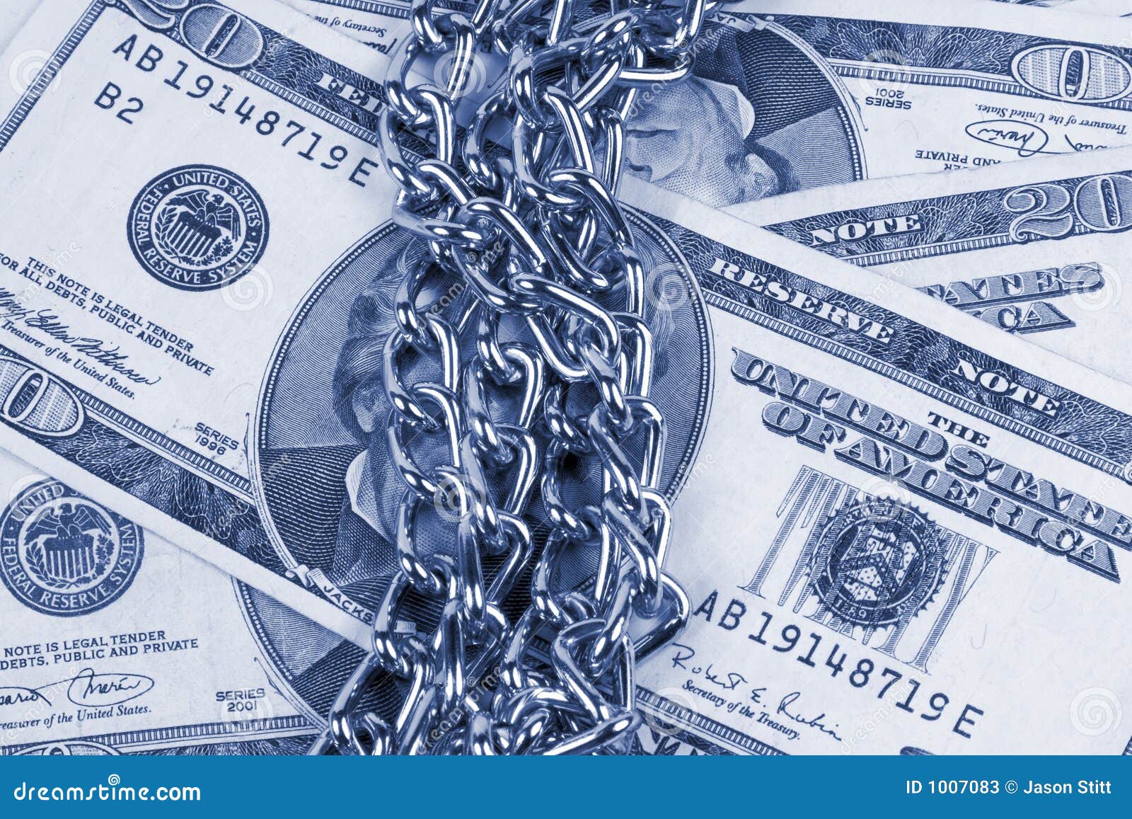 Money Chains stock image. Image of dollars, chained, isolated - 1007083