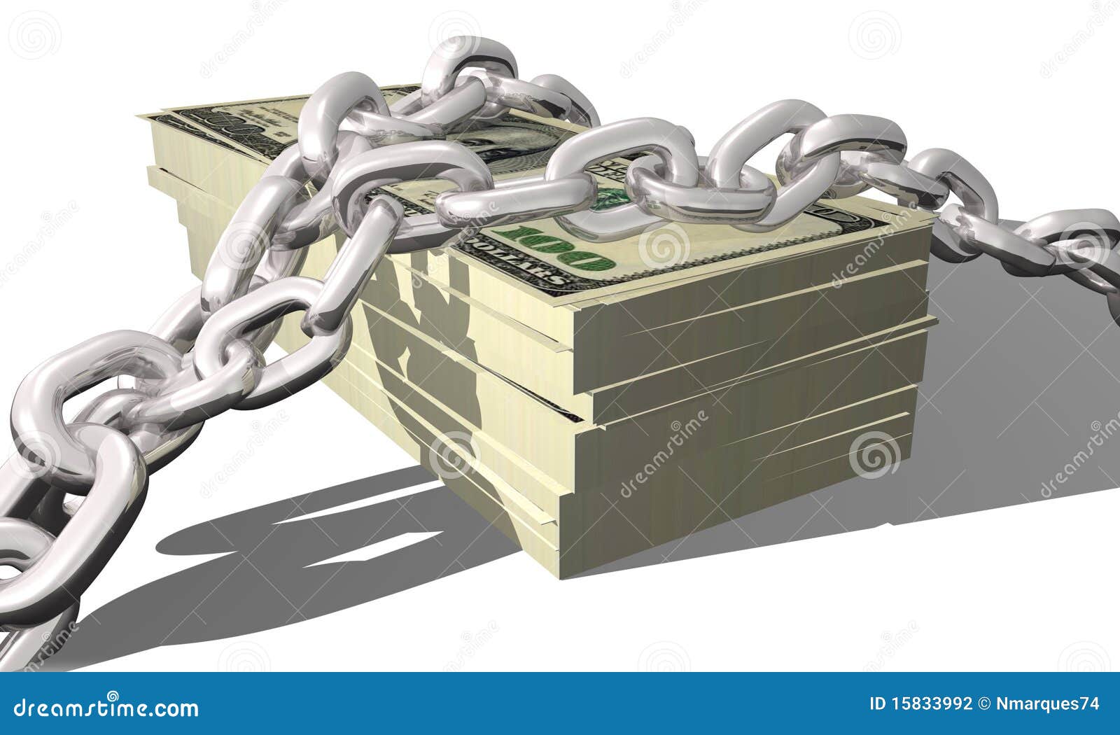 Money in Chains stock illustration. Illustration of rich - 15833992