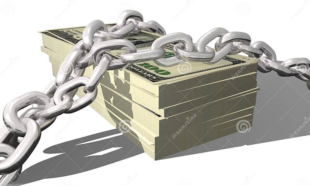 Money in Chains stock illustration. Illustration of rich - 15833992
