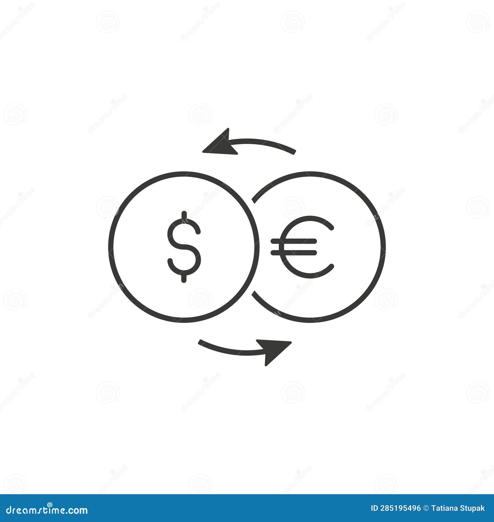 Money Change Icon Vector Isolated Linear Illustration Stock Vector ...