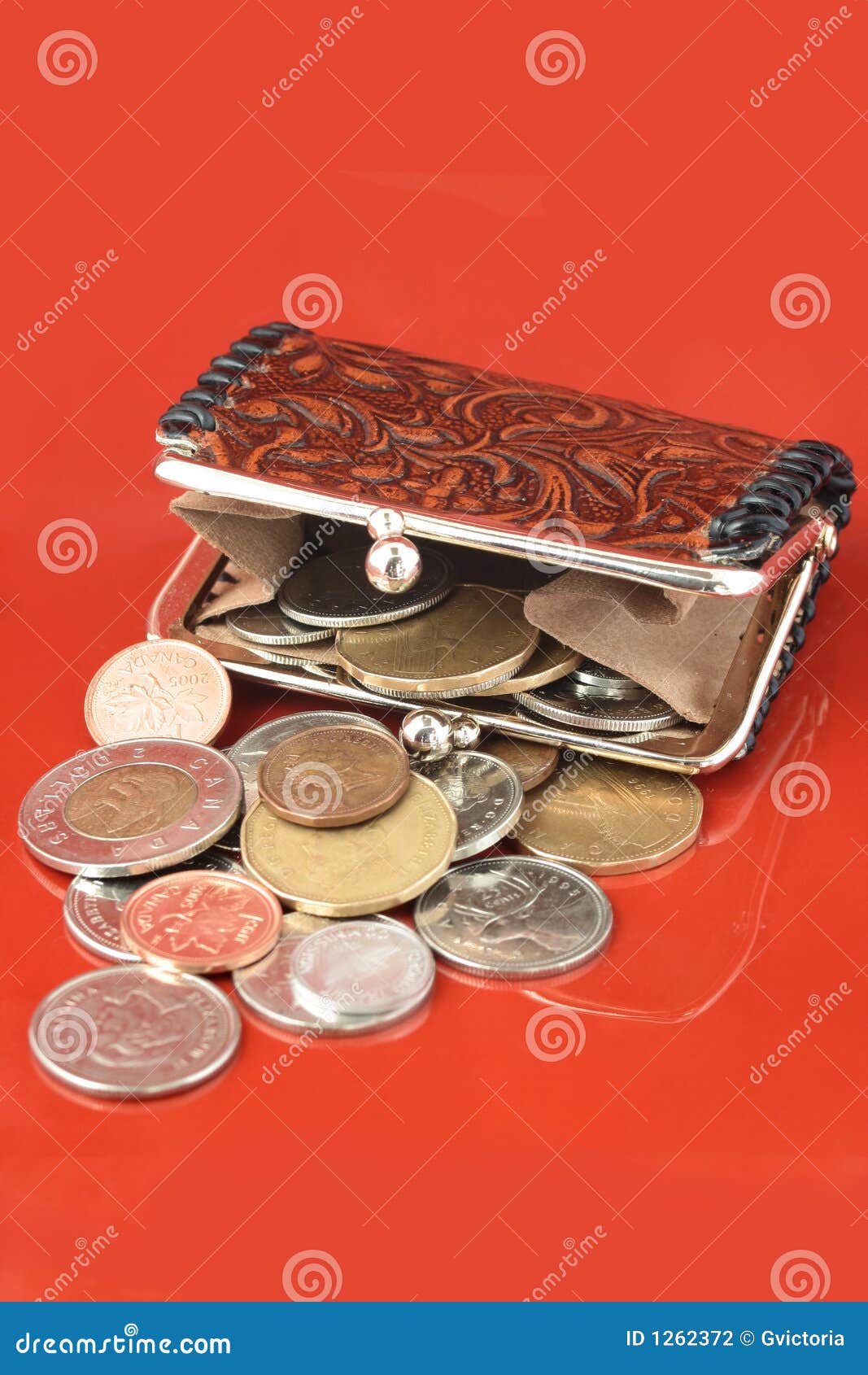 Money change purse stock photo. Image of wallet, nickels - 1262372