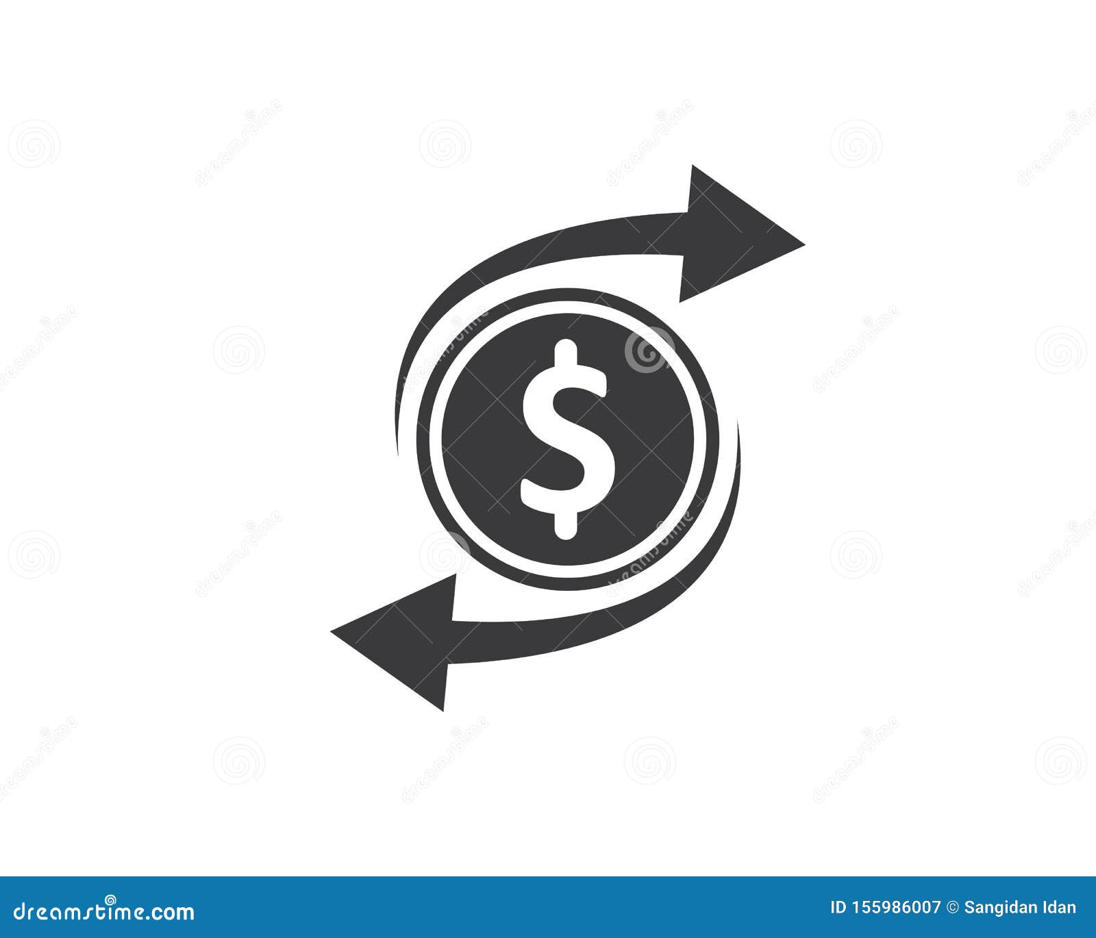 Money Changer Logo Icon Vector Illustration Stock Vector - Illustration ...
