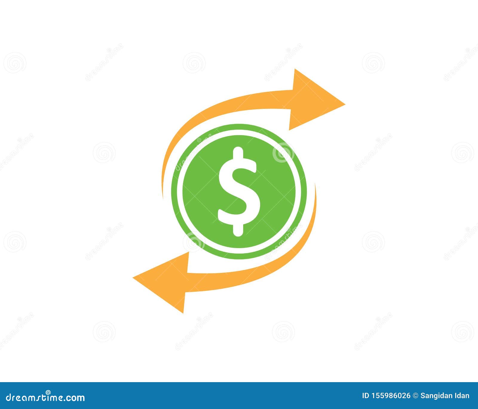 Money Changer Logo Icon Vector Illustration Stock Vector - Illustration ...