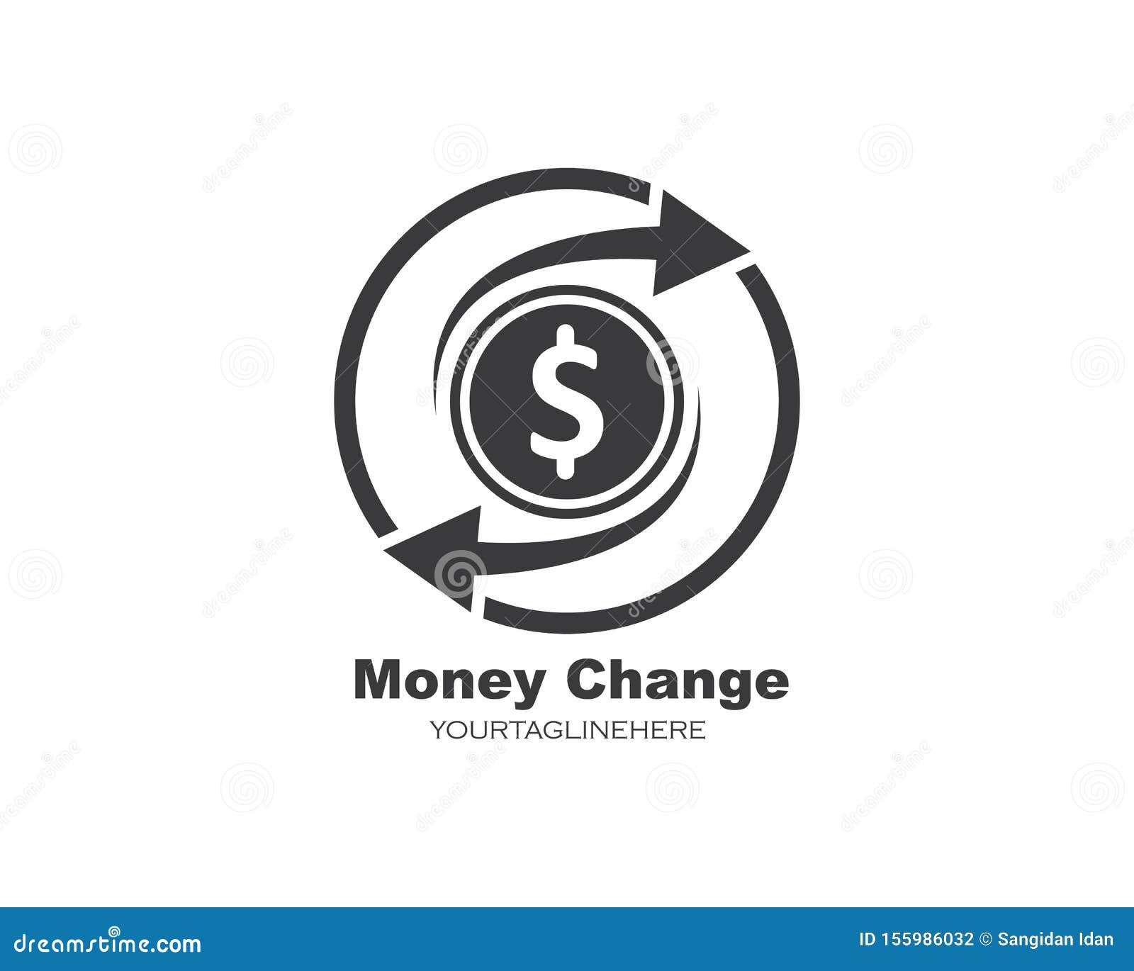 Money Changer Logo Icon Vector Illustration Stock Vector - Illustration ...