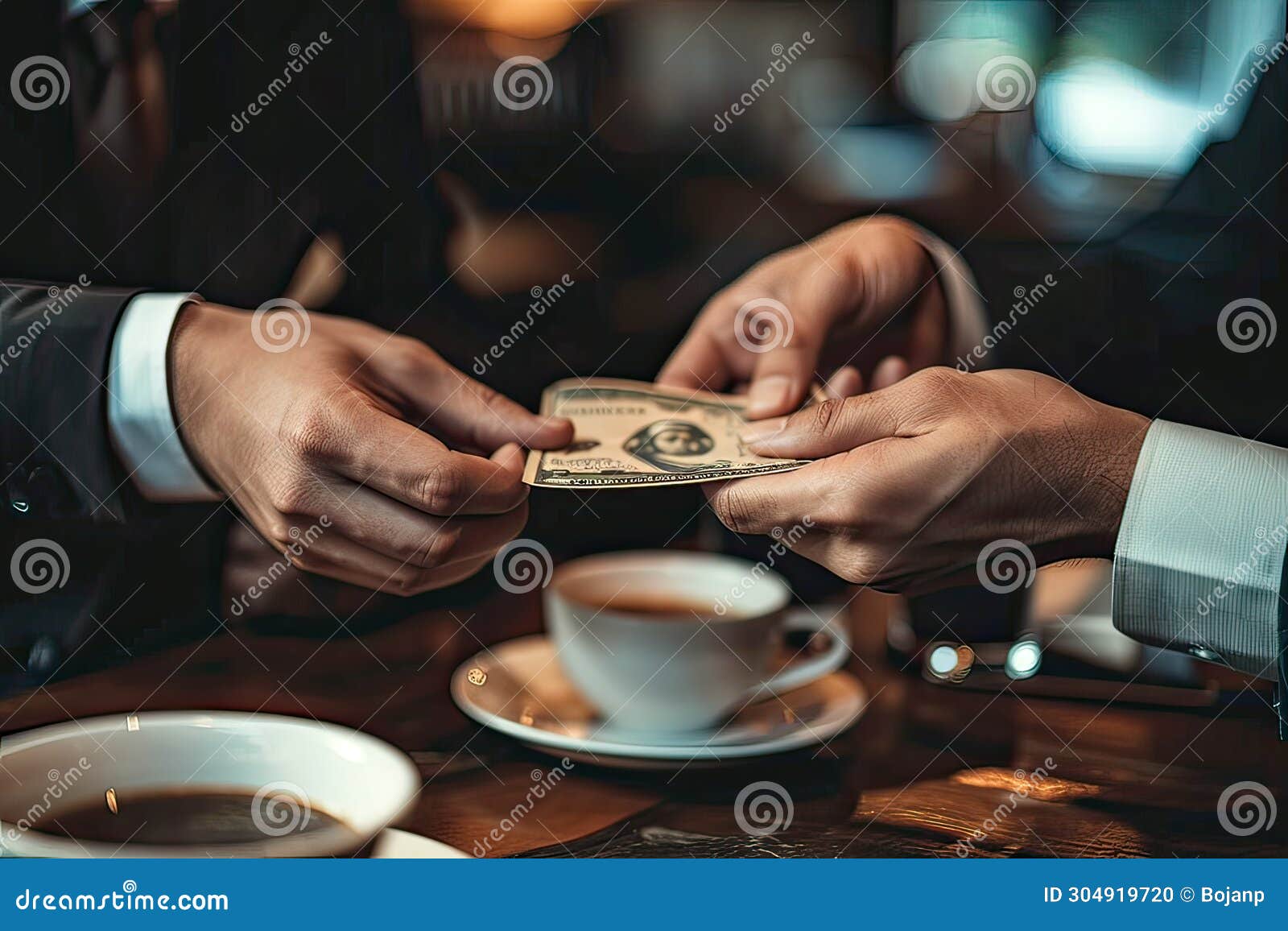 Money Changing Hands in Corrupt Practices . AI Generative Stock ...