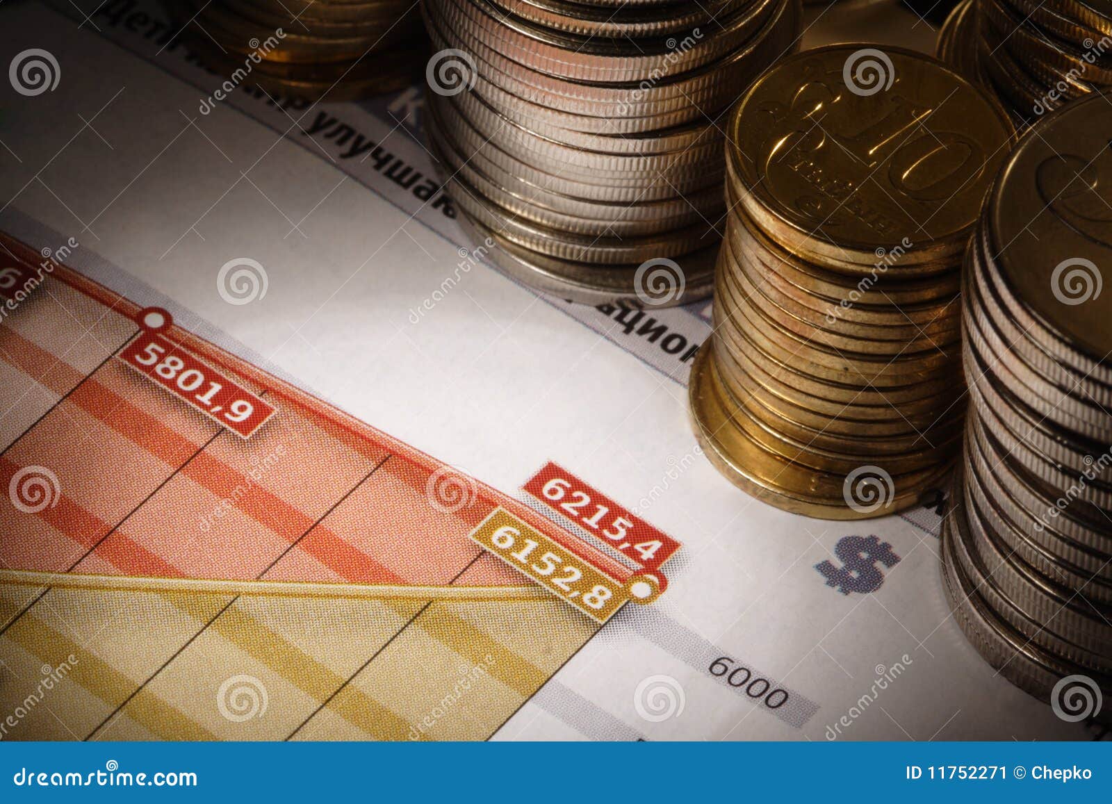 Money and chart stock image. Image of report, annual - 11752271