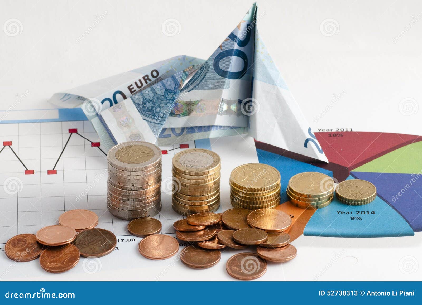 Money and chart stock image. Image of productivity, histogram - 52738313