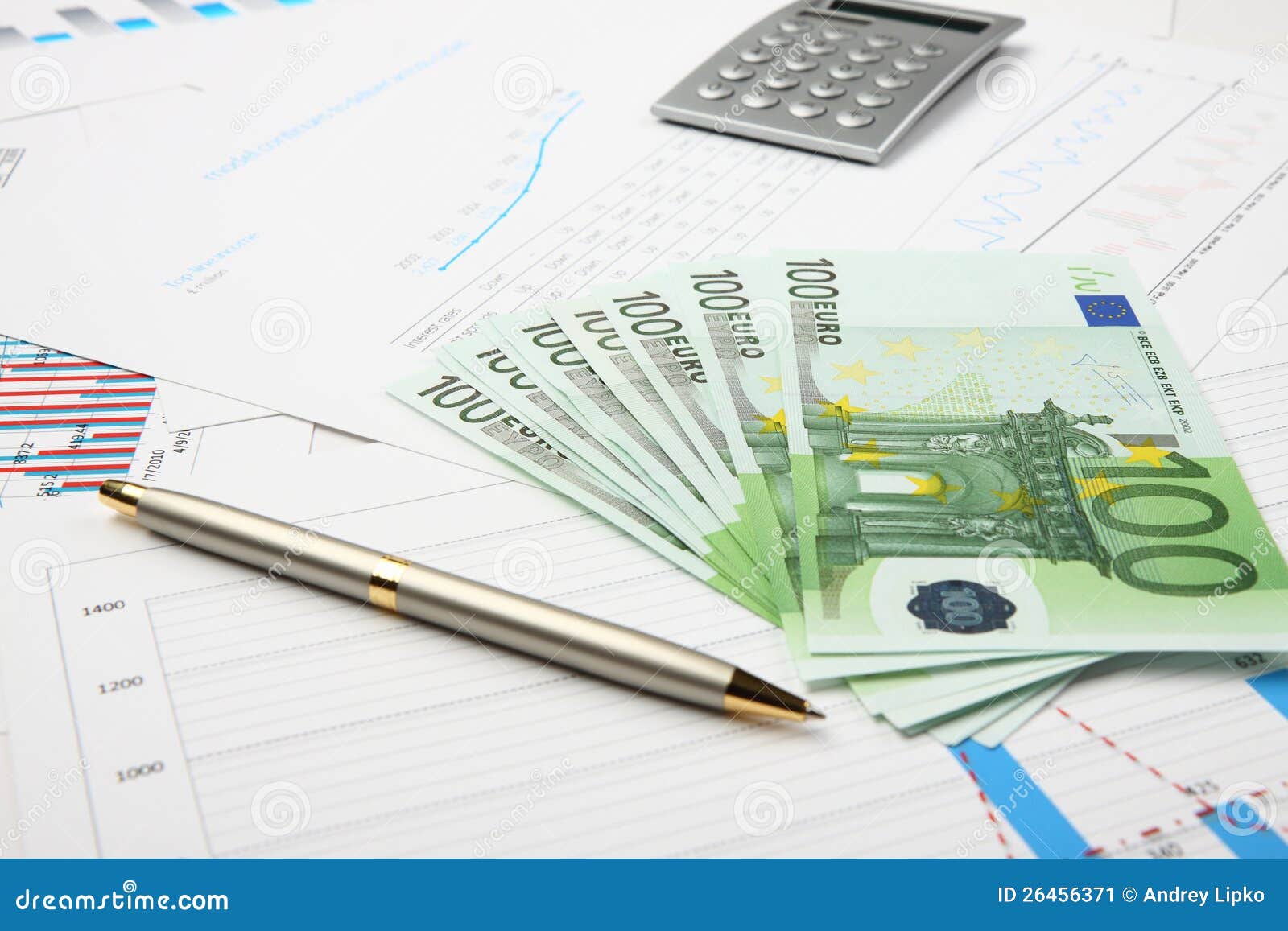 Money on charts stock image. Image of euro, business - 26456371
