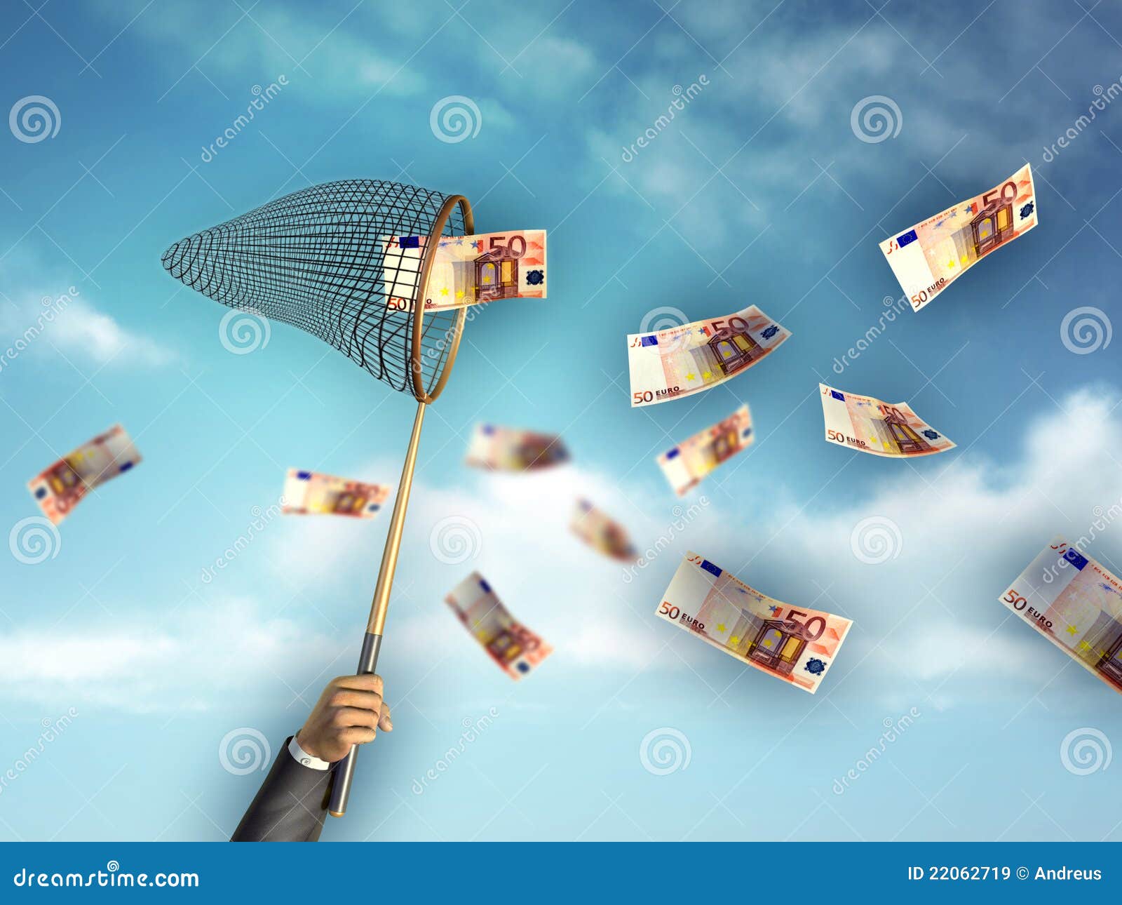 Money Chasing Ideas Cartoon Vector | CartoonDealer.com #35697799