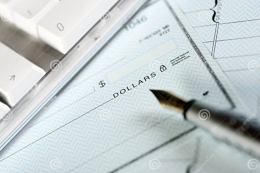 Money check stock image. Image of checkbook, classic, accounting - 6665177