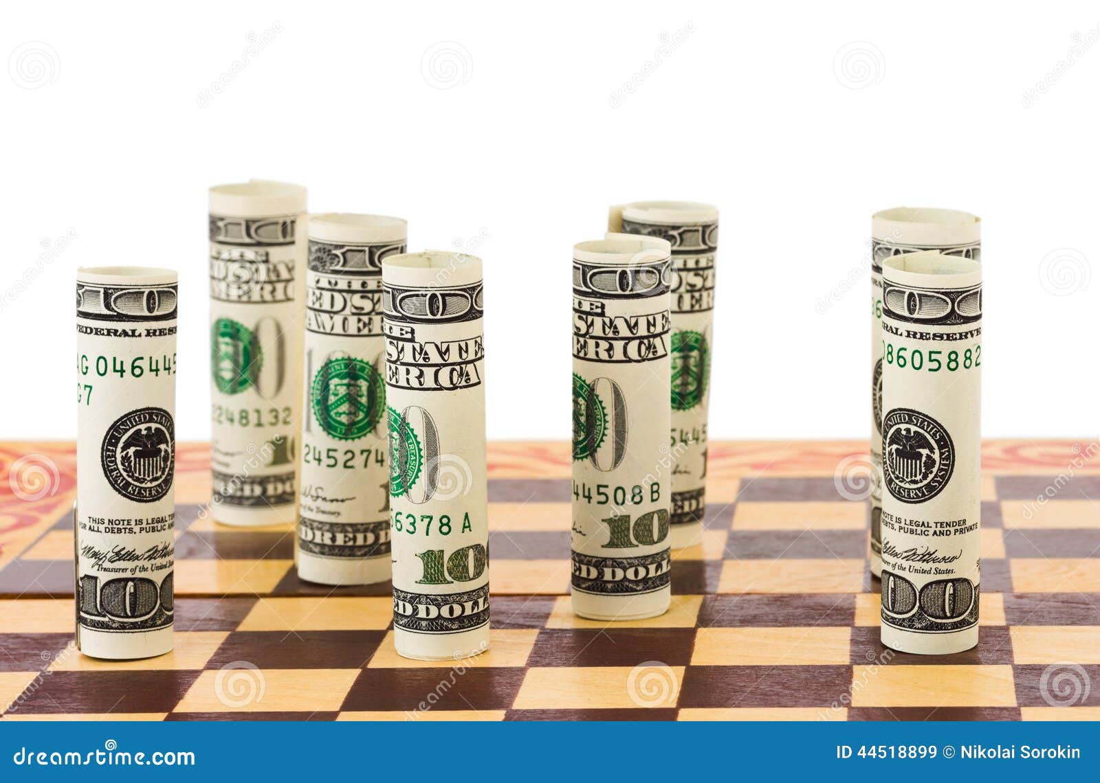 Money on chess board stock image. Image of management - 44518899