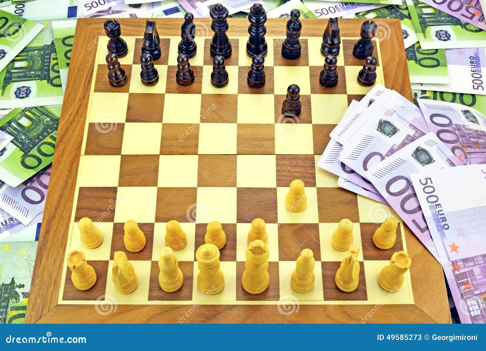 Money and chess stock image. Image of intelligence, board - 49585273
